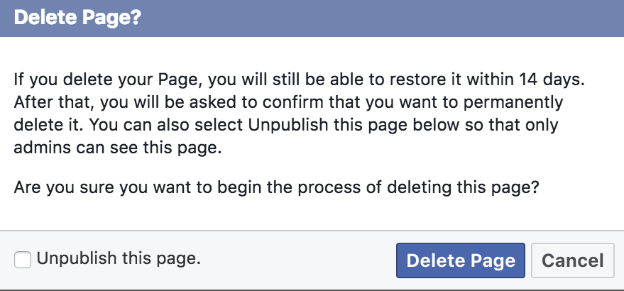 How to Delete Facebook Pages (Including Facebook Business Pages): A ...