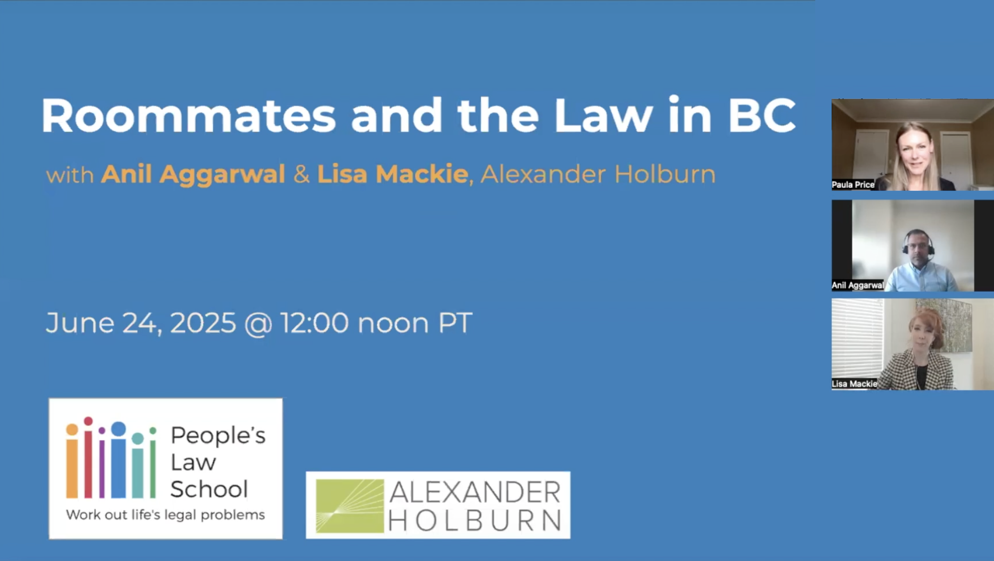 Roommates and the Law in BC (Recorded Webinar) | People's Law