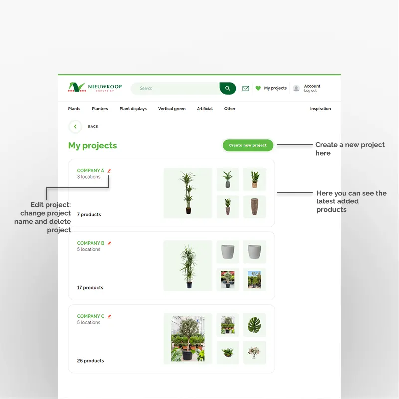 Create a wish list for all your projects | Nieuwkoop Europe