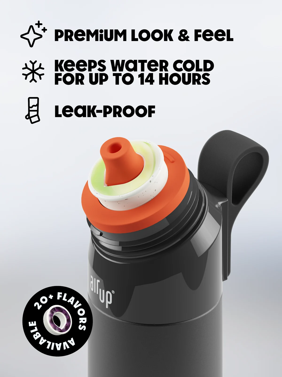 air up Gourde Steel Classic 480ml - noir | air up® France