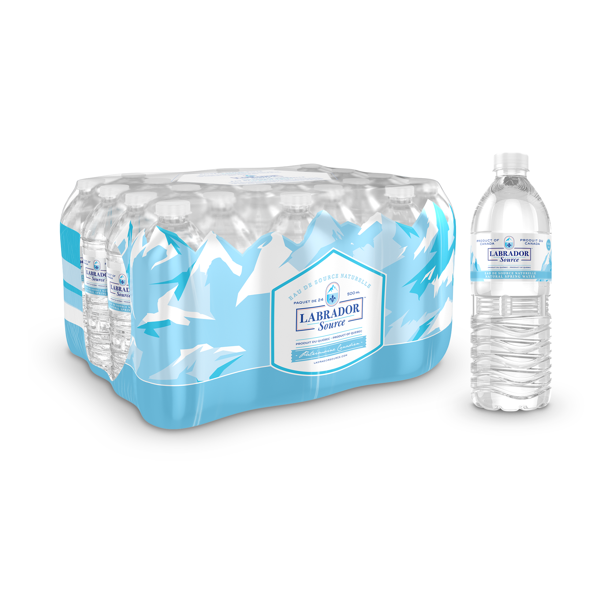Eau de source embouteillée Labrador Source® | Eau en bouteille, 500 mL