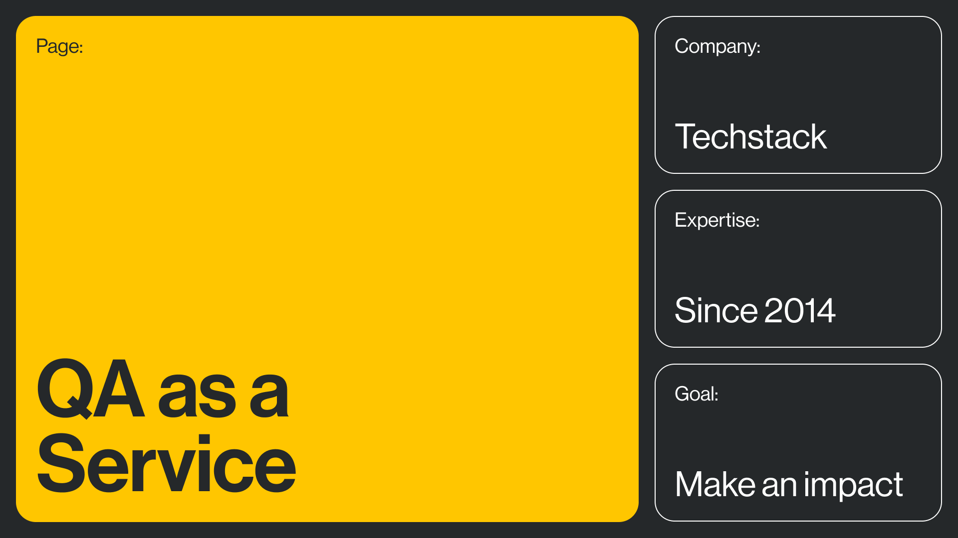 QA As A Service (QaaS) - Software Development Company Techstack