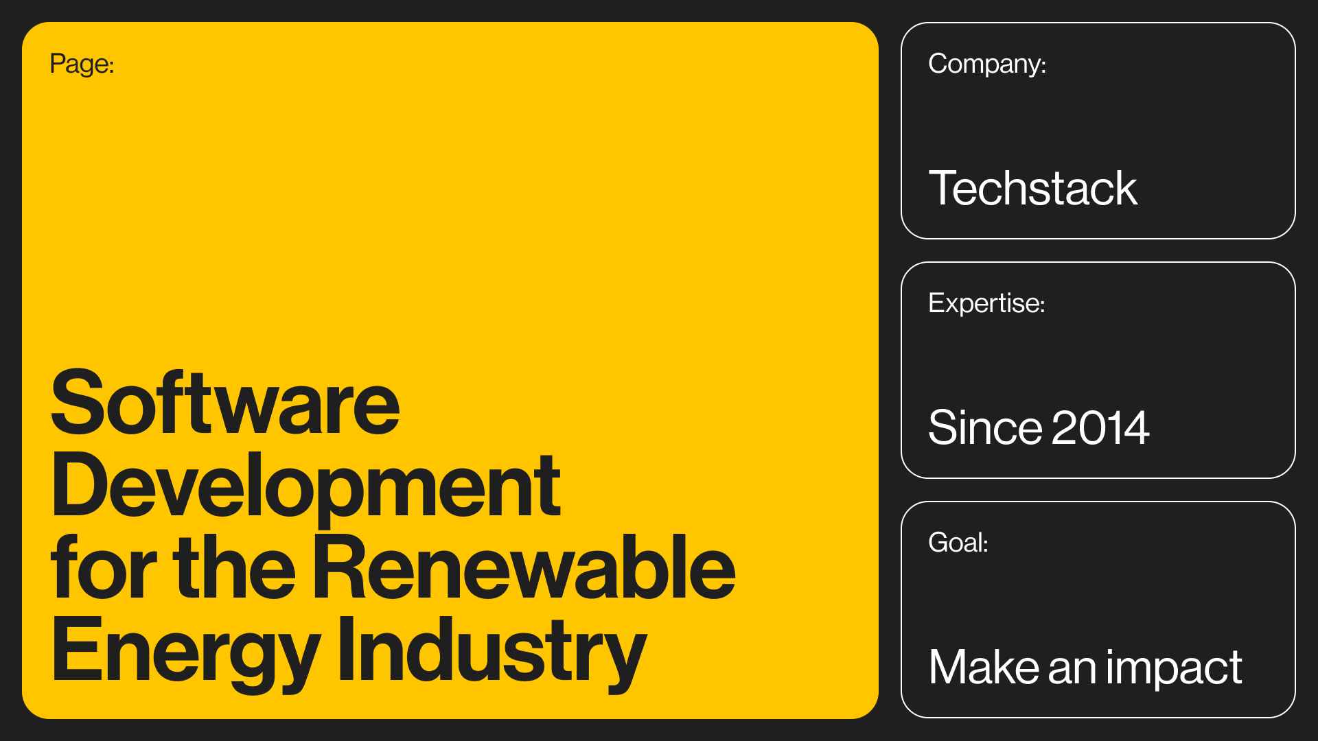 Renewable Energy Software Development and Solutions at Techstack
