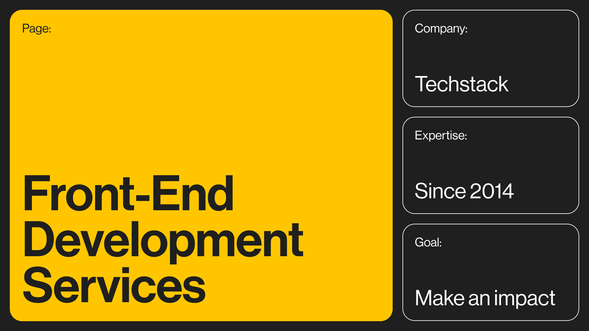 Front-end Development Services | Techstack
