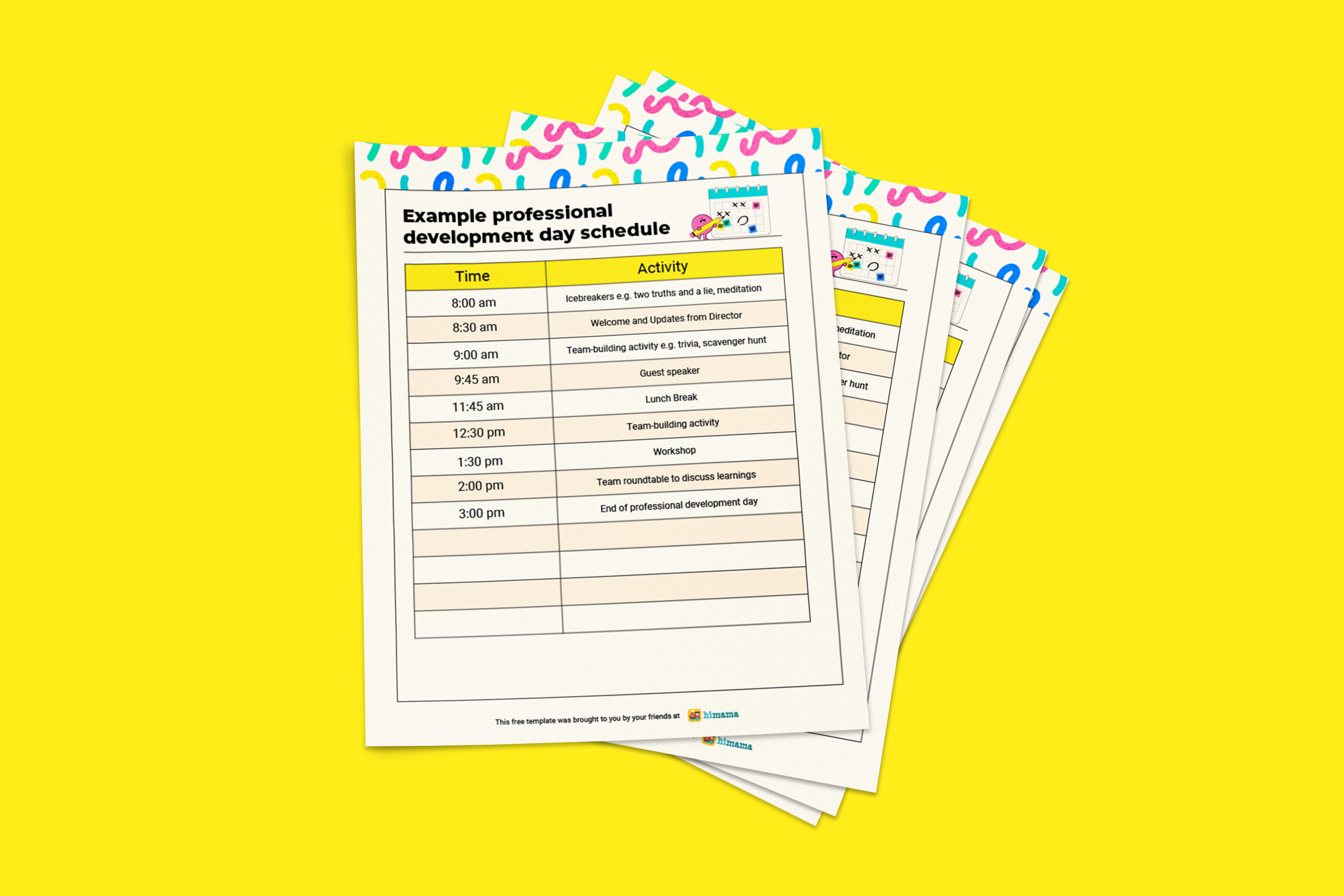 Professional Development Day Schedule | Templates | Lillio