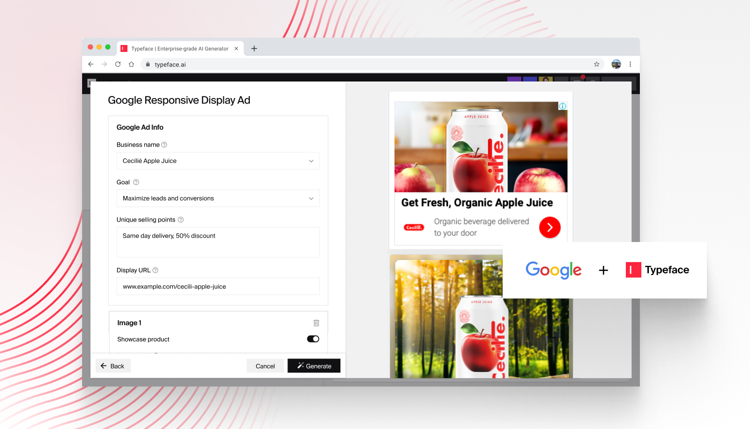 Generative AI Application for Enterprise Content Creation | Typeface ...