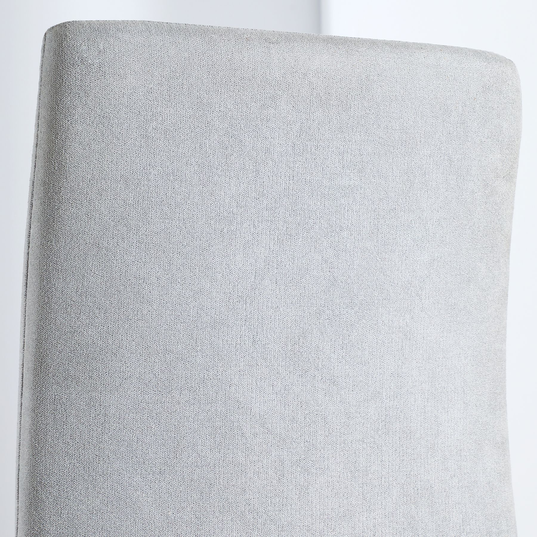 Perth Dining Chair, Dove Grey Classic Plush Fabric & Chrome Only £59.99 ...