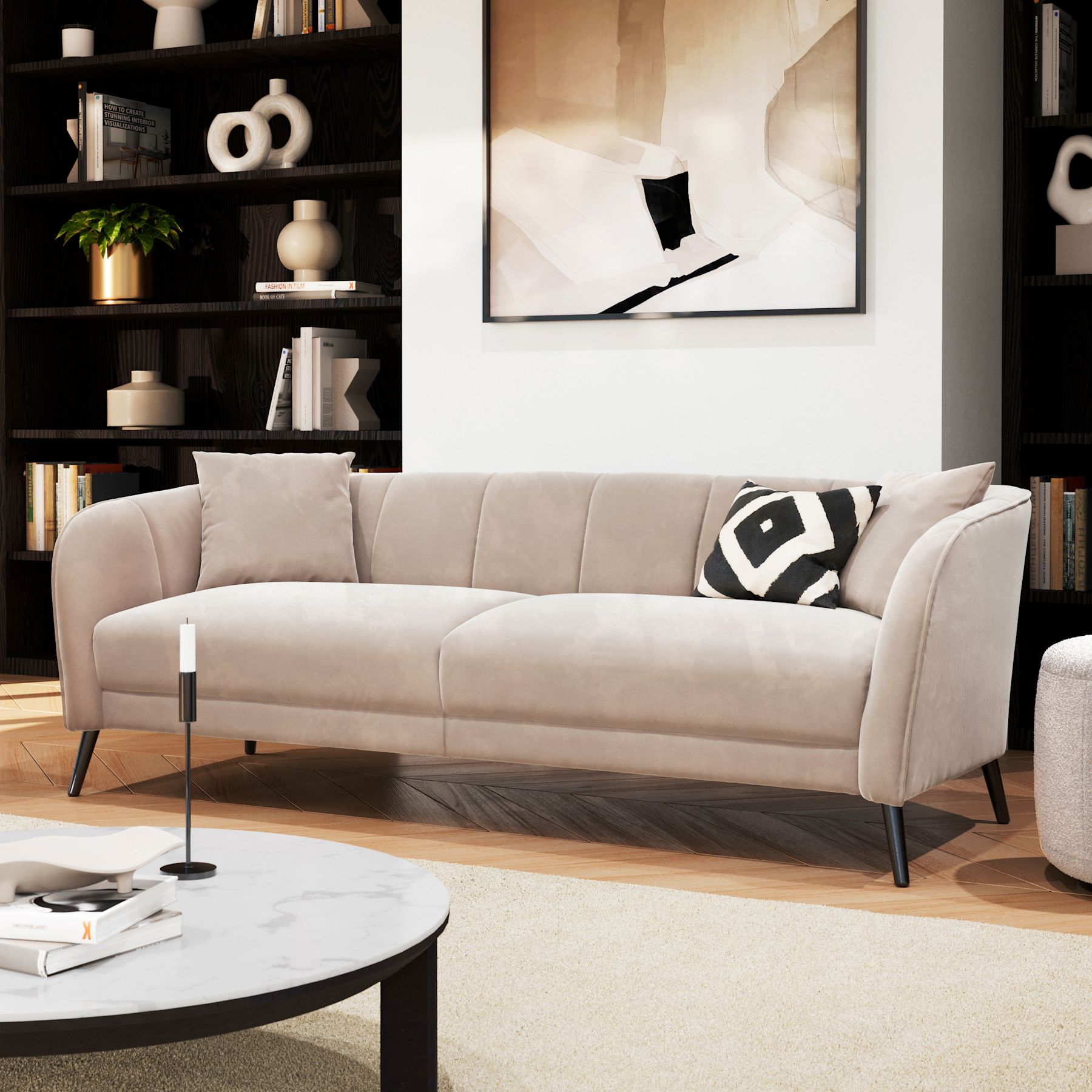 Loren 3+2 Seater Sofa Set, Champagne Classic Velvet Only £799.98 ...