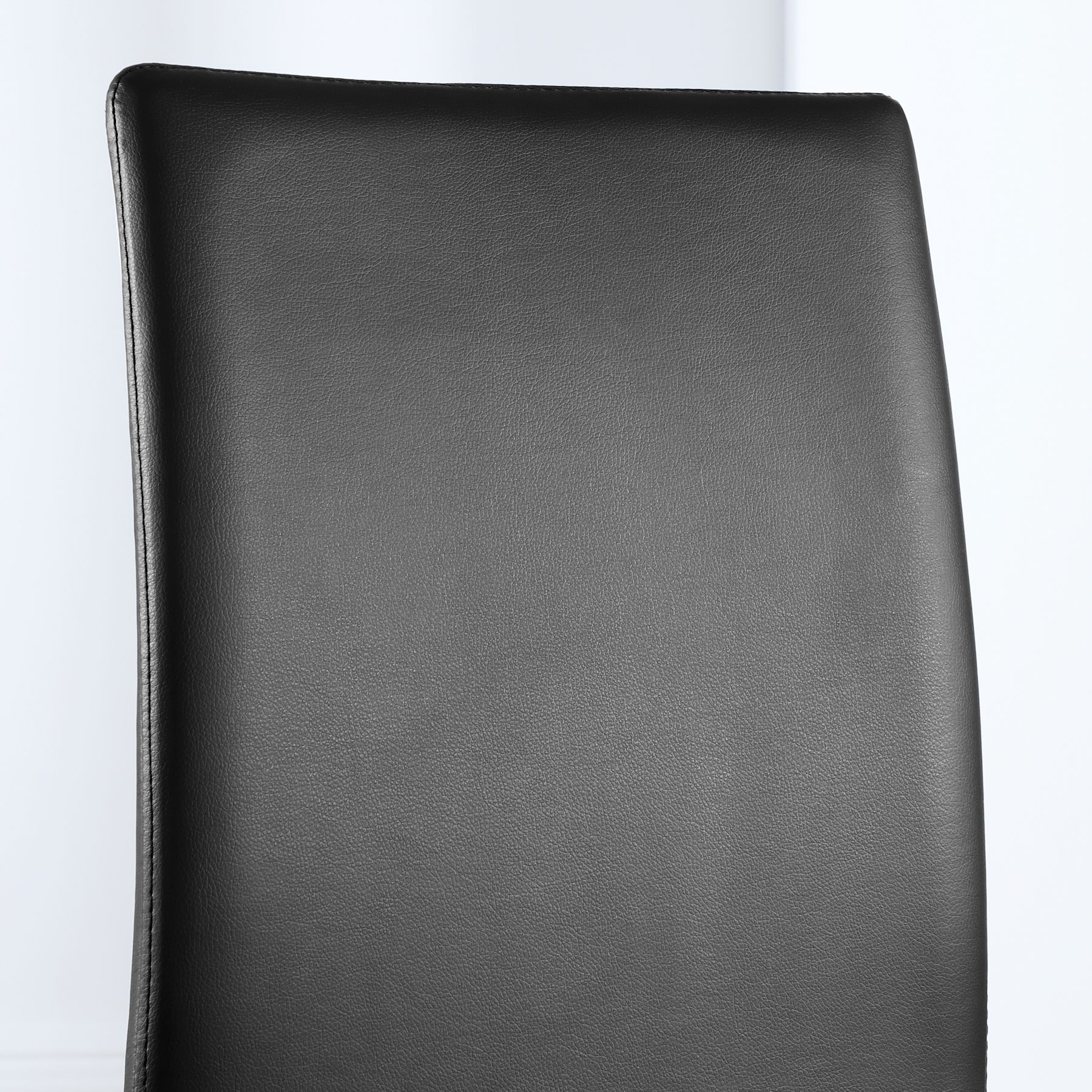 Perth Dining Chair, Black Premium Faux Leather & Chrome Only £59.99 ...