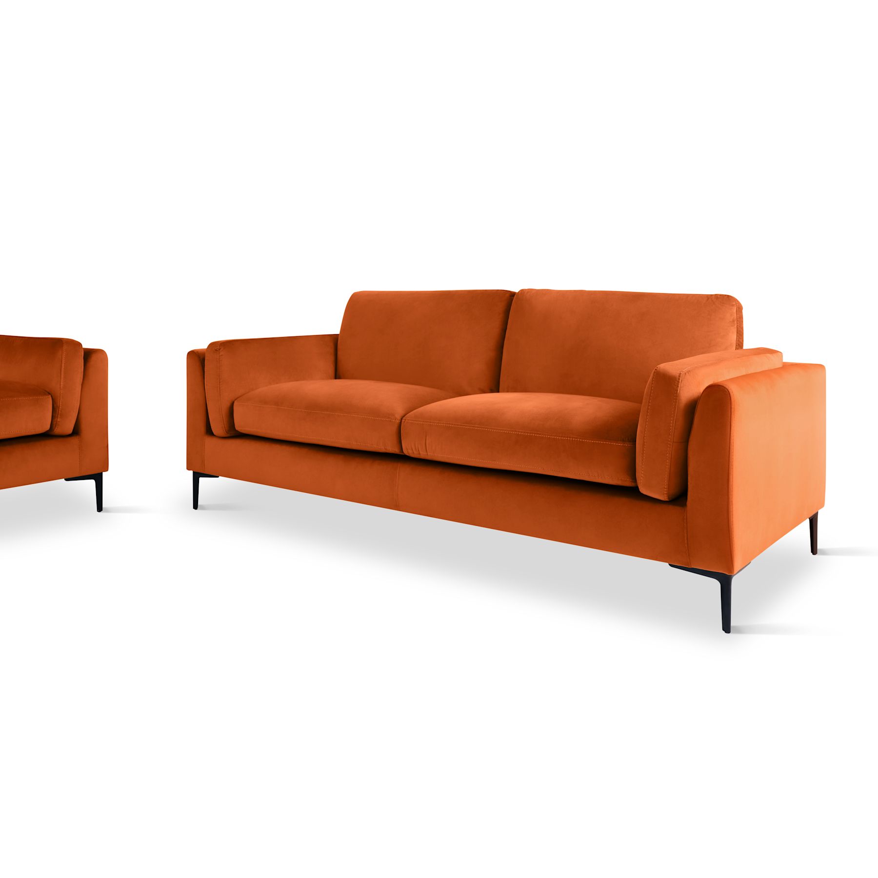 Lucia 3 Seater Sofa, Burnt Orange House Velvet Only £599.99 | Furniture ...