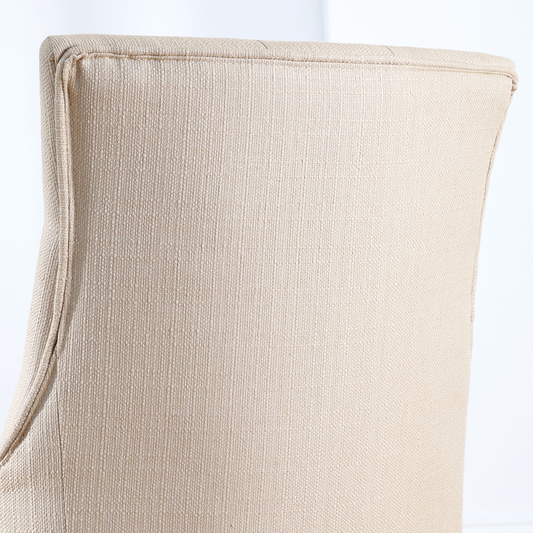 Duke Dining Chair, Oatmeal Classic Linen-weave Fabric & Natural Oak ...