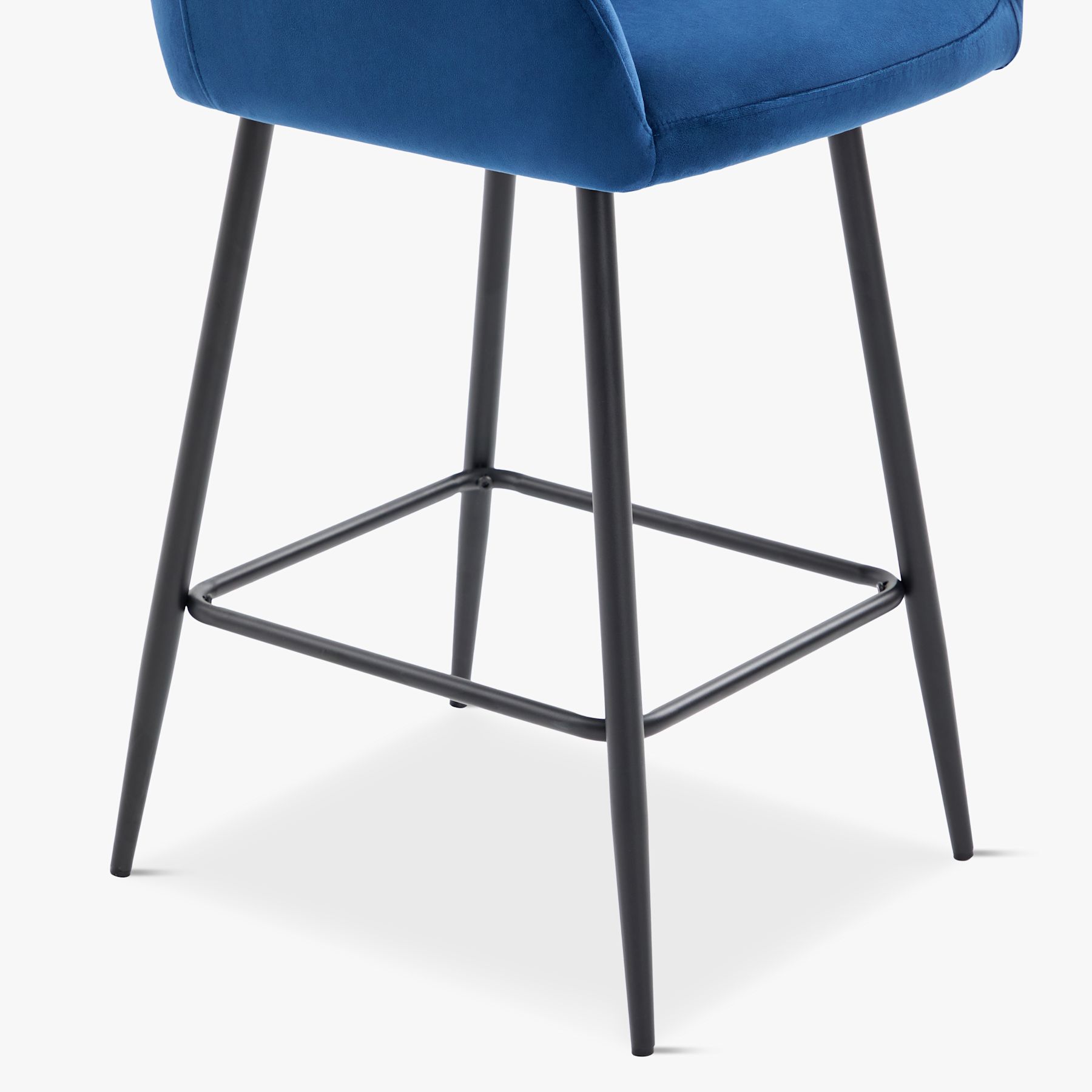 Clara Bar Stool, Blue Classic Velvet & Black Steel Only £109.99 ...