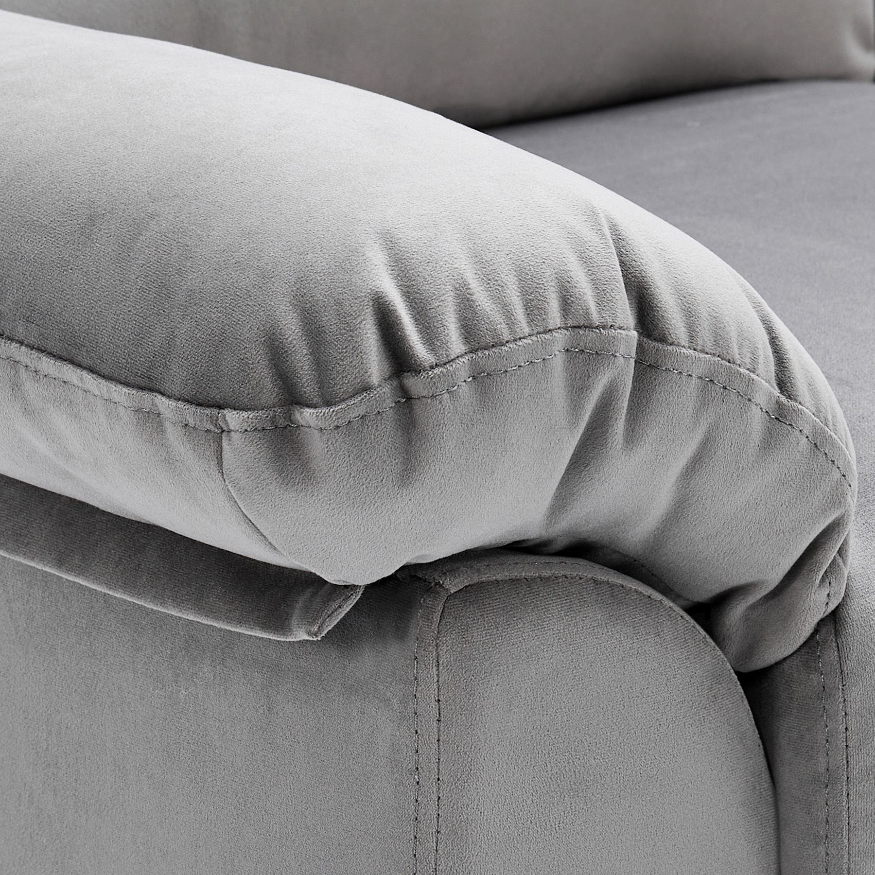 Austin Small 3 Seater Sofa, Grey Classic Velvet Only £499.99 ...