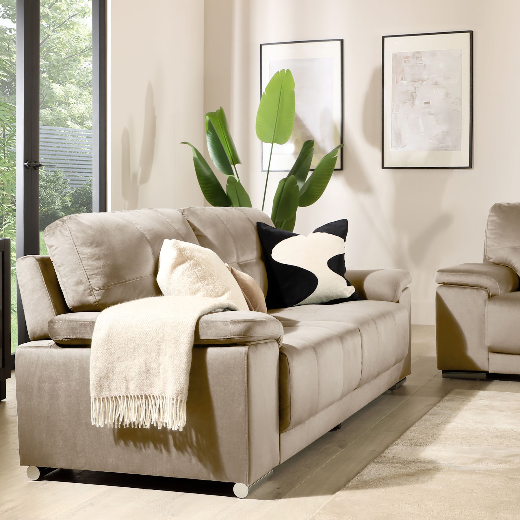Kansas 3+2 Seater Sofa Set, Champagne Classic Velvet Only £999.98 ...