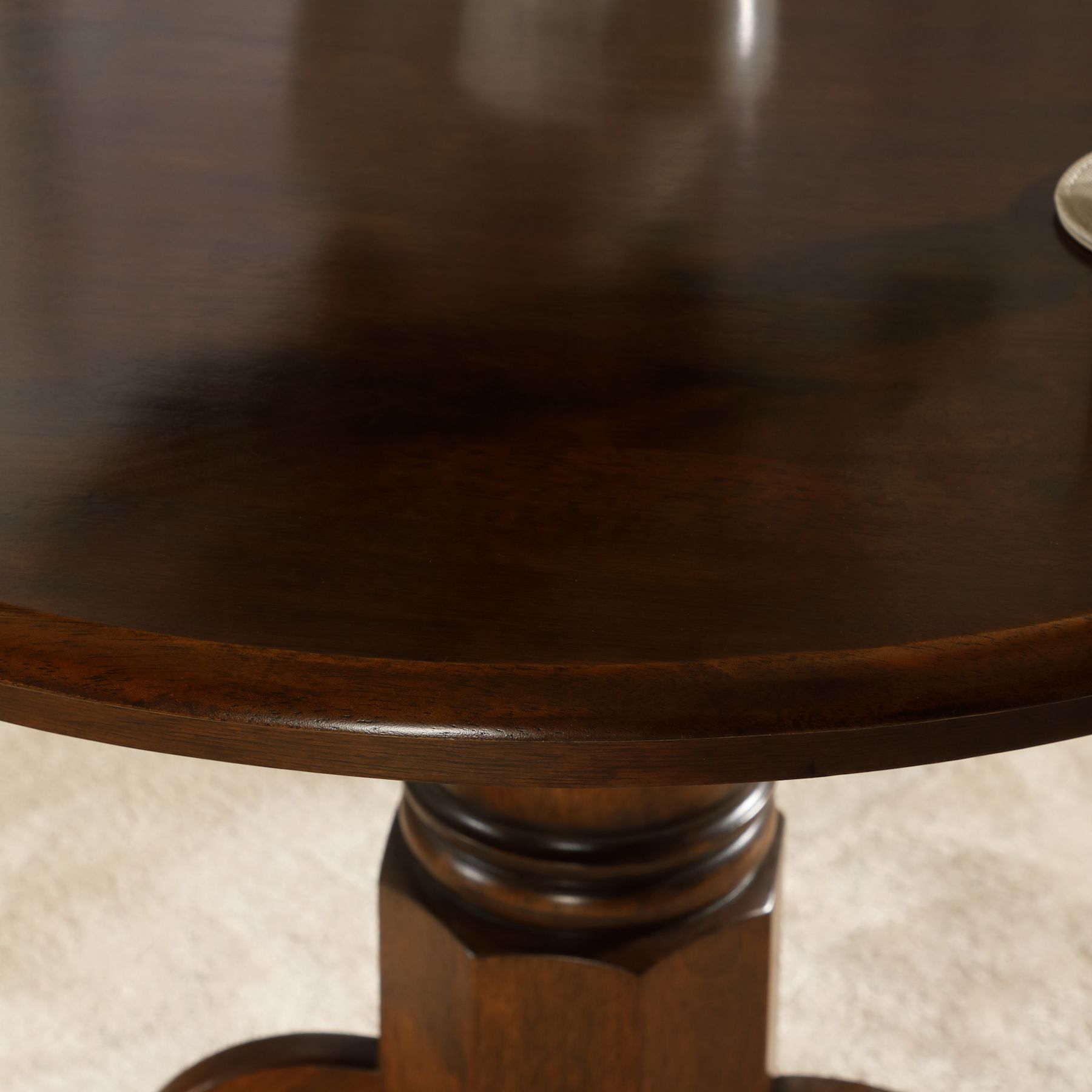 Kingston Round Dining Table, 90cm, Dark Solid Hardwood Only £199.99 ...