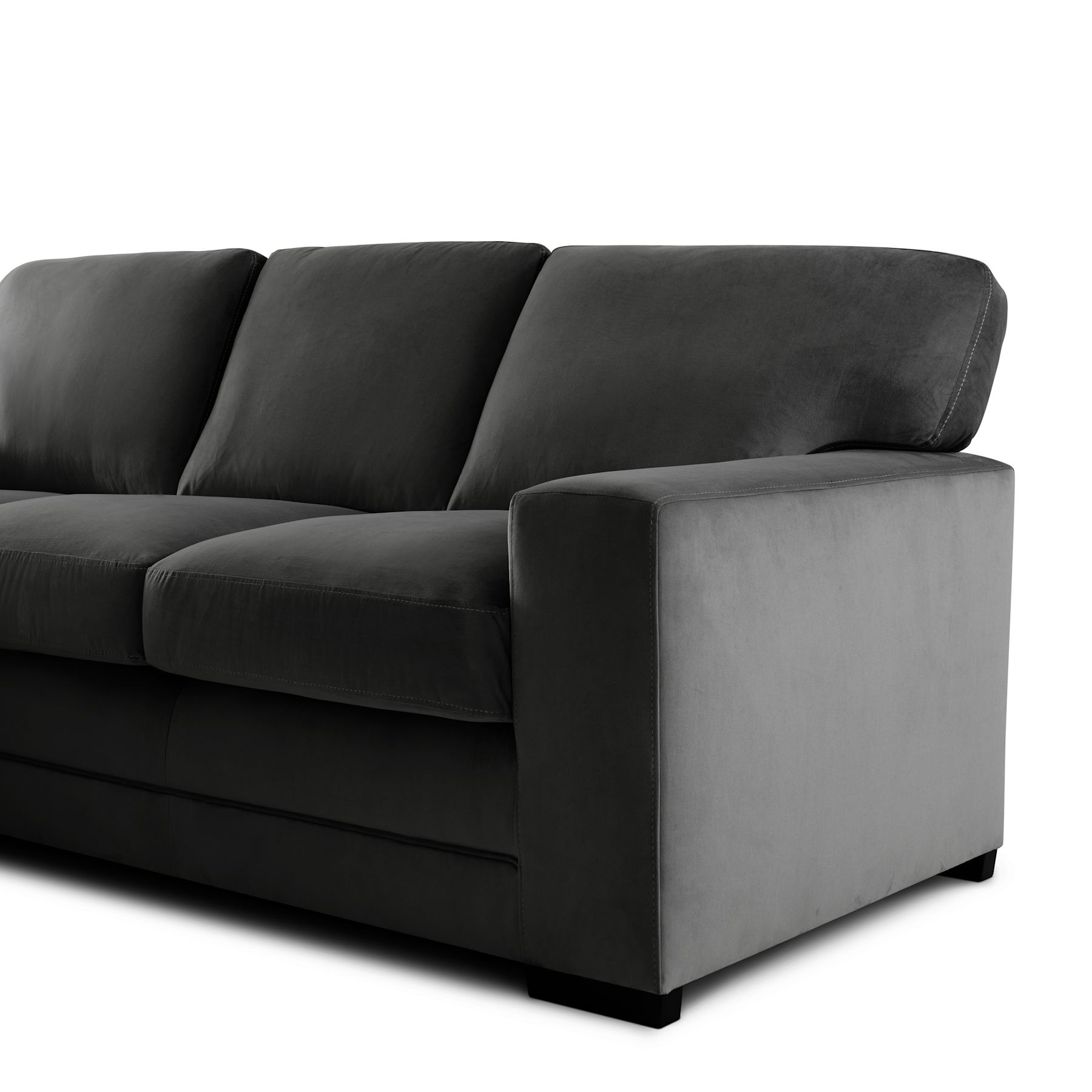 Manhattan L-shape Corner Sofa, Left-hand Facing, Charcoal Grey House ...