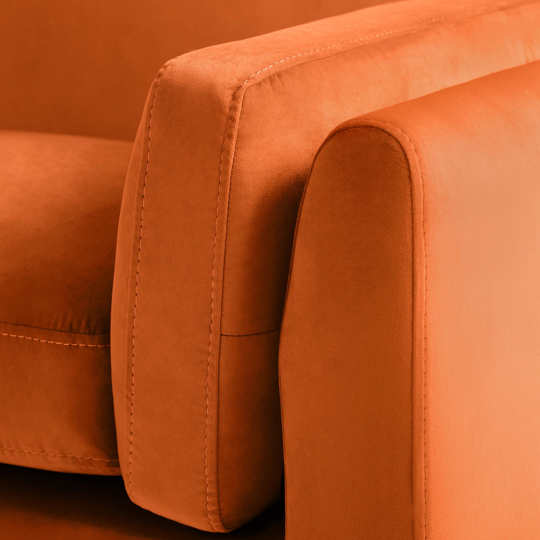 Lucia 3 Seater Sofa, Burnt Orange House Velvet Only £599.99 | Furniture ...