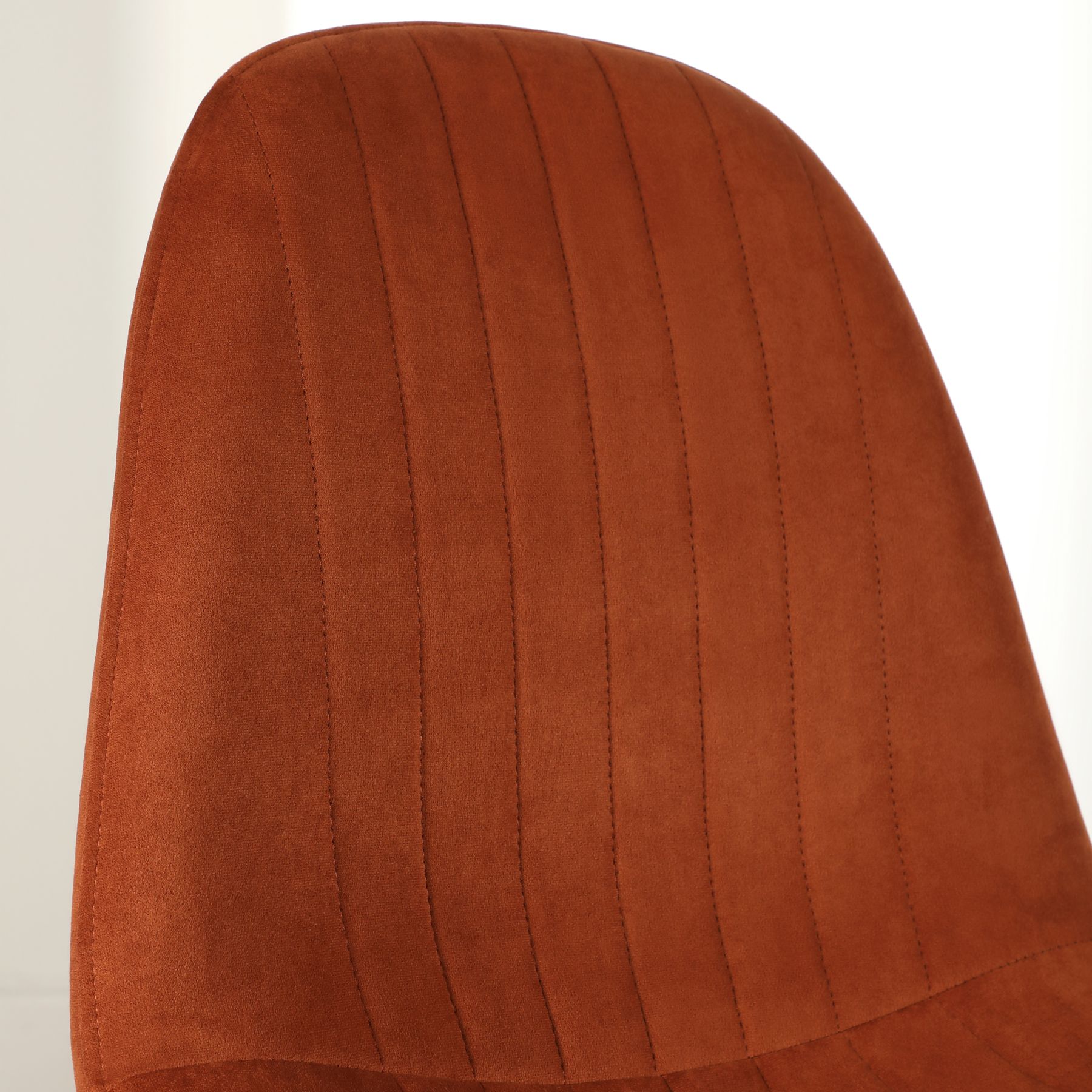 Brooklyn Dining Chair, Burnt Orange Classic Velvet & Black Steel Only £ ...