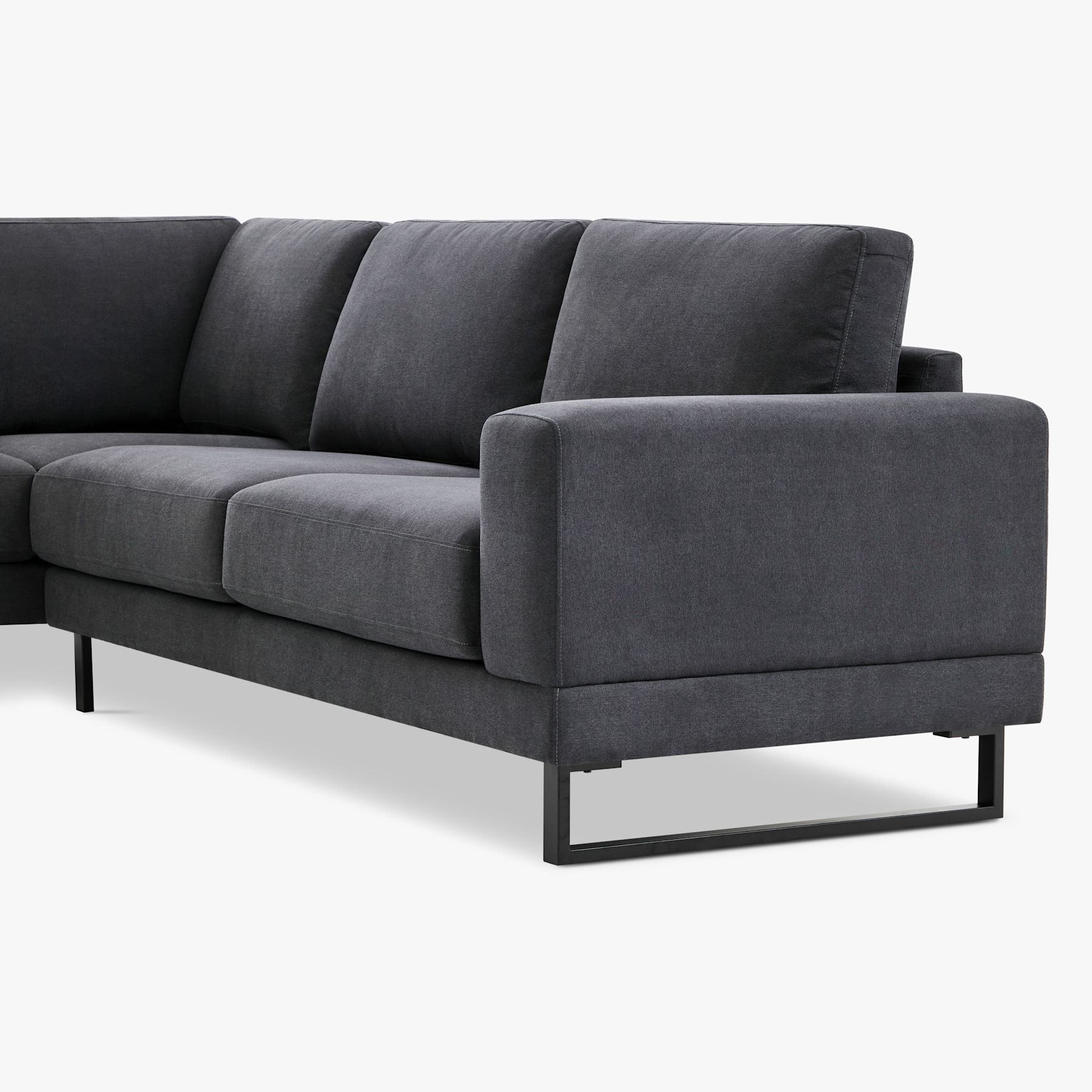Alessia L-shape Corner Sofa, Left-hand Facing, Slate Grey Classic Plush ...