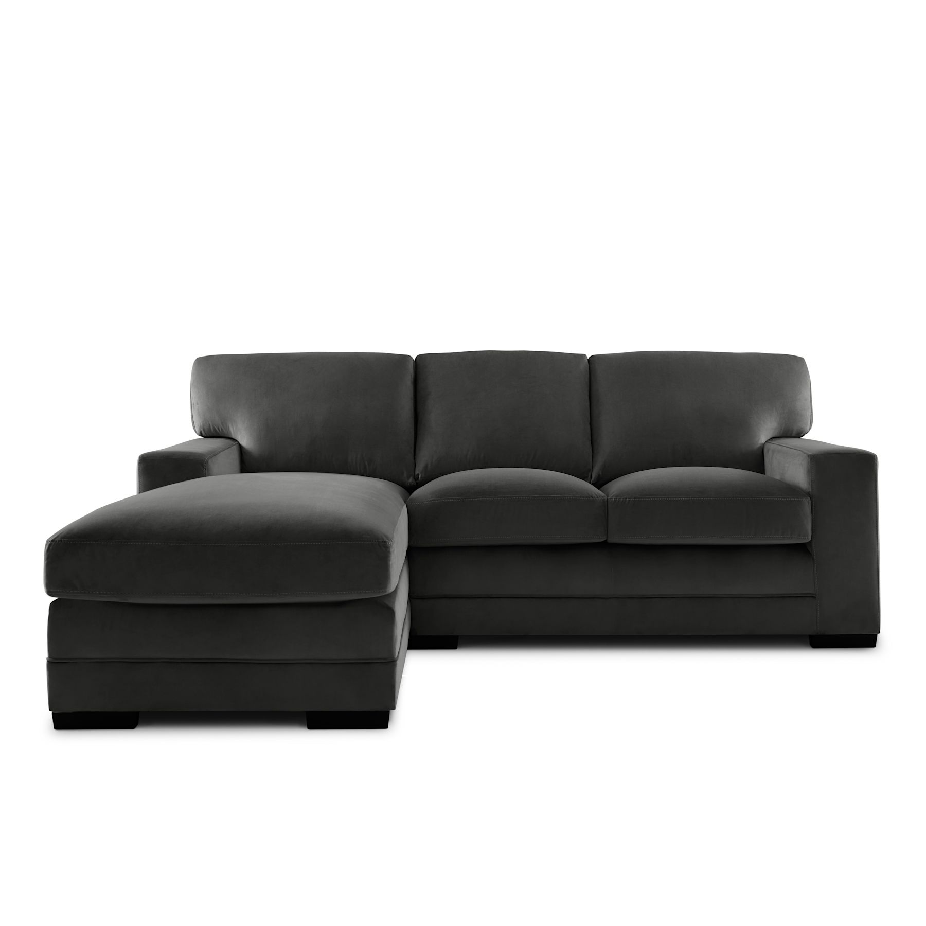 Manhattan L-shape Corner Sofa, Left-hand Facing, Charcoal Grey House ...