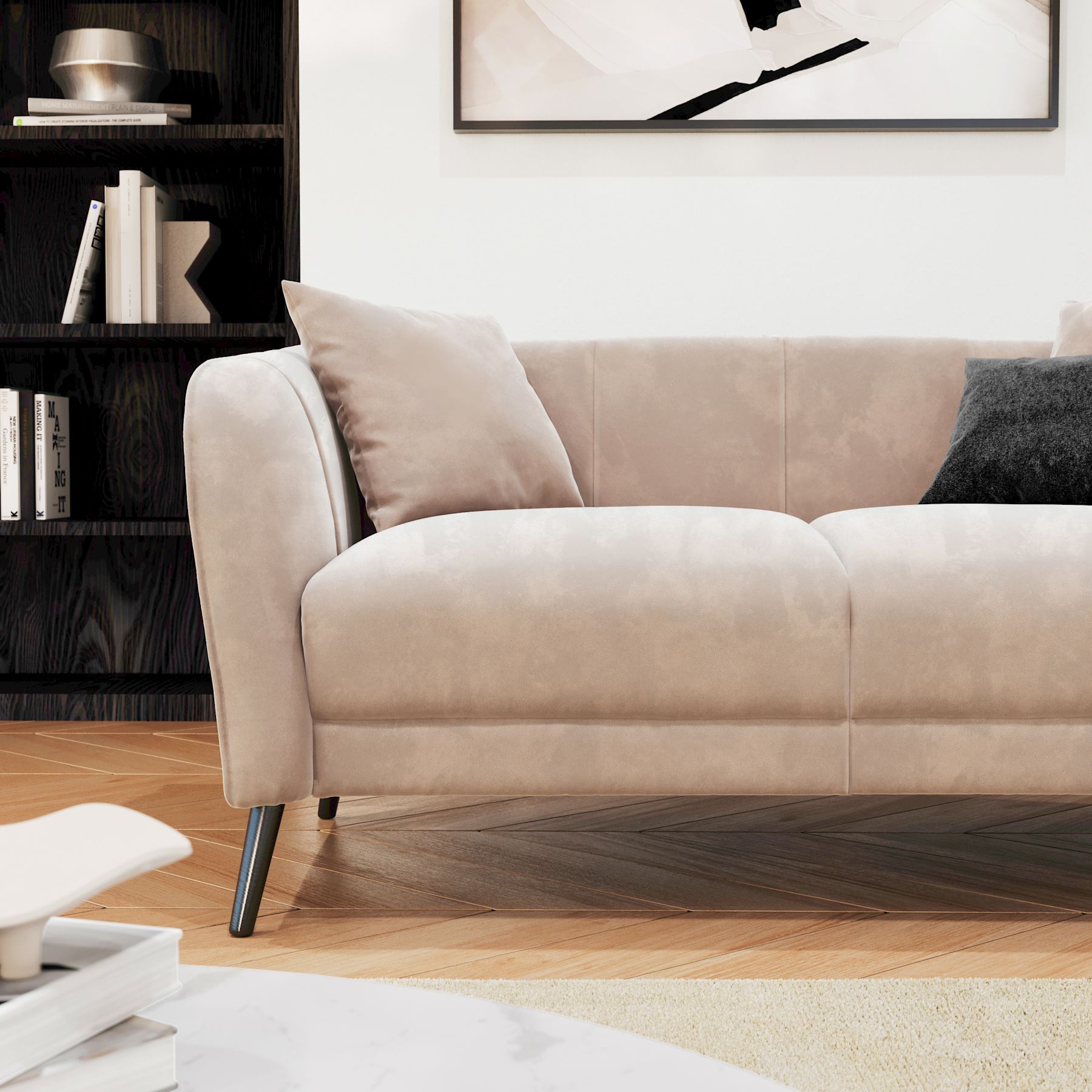 Loren 2 Seater Sofa, Champagne Classic Velvet Only £399.99 | Furniture ...