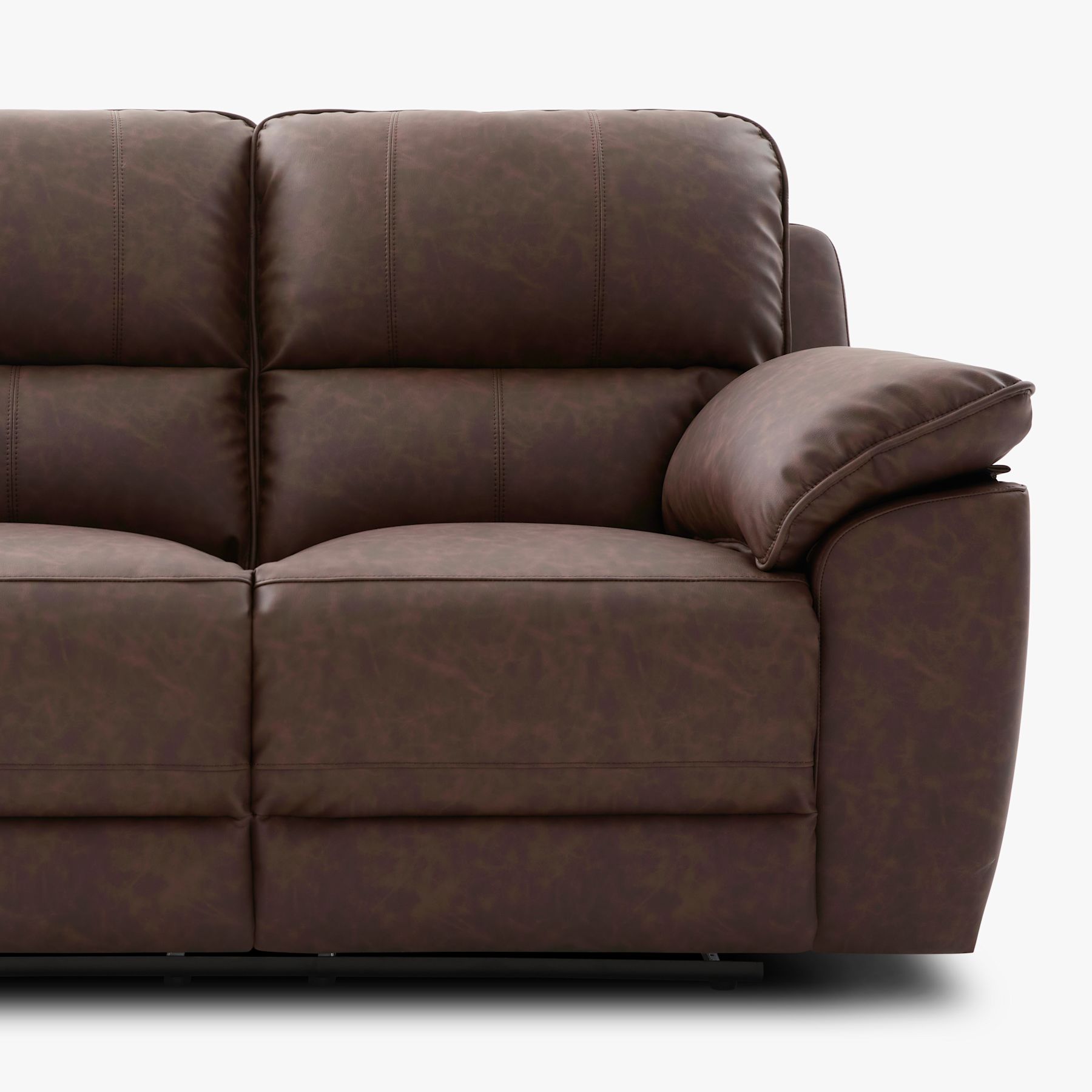Seville 2 Seater Recliner Sofa, Vintage Brown Premium Faux Leather Only £649.99 | Furniture & Choice