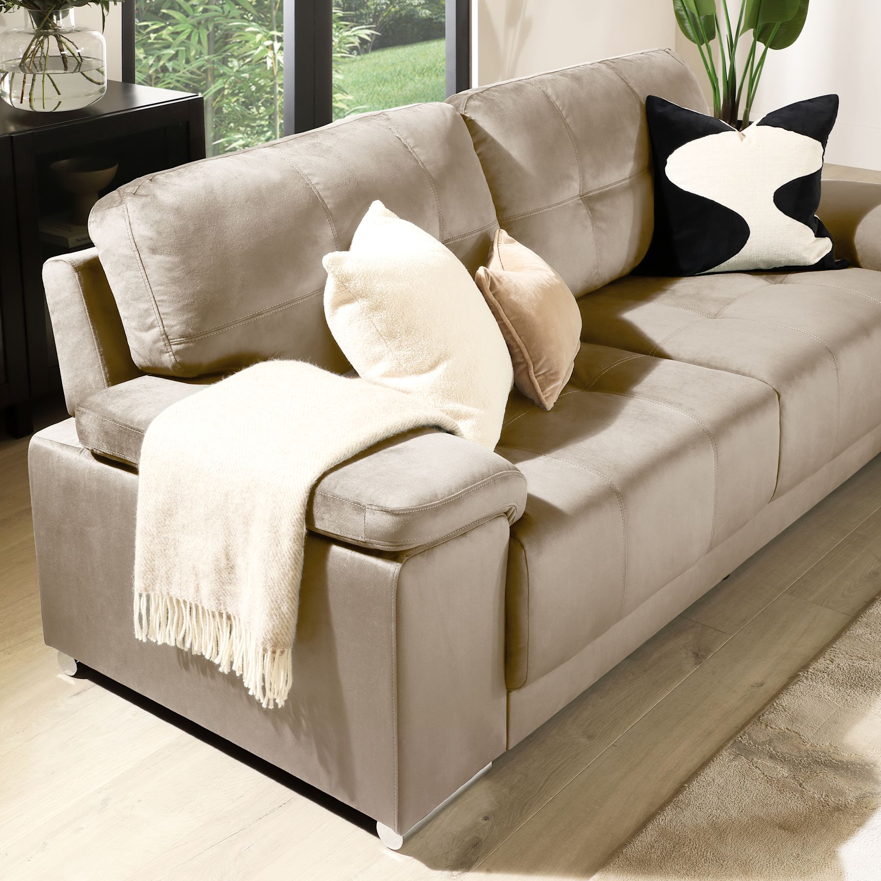 Kansas 3+2 Seater Sofa Set, Champagne Classic Velvet Only £999.98 ...