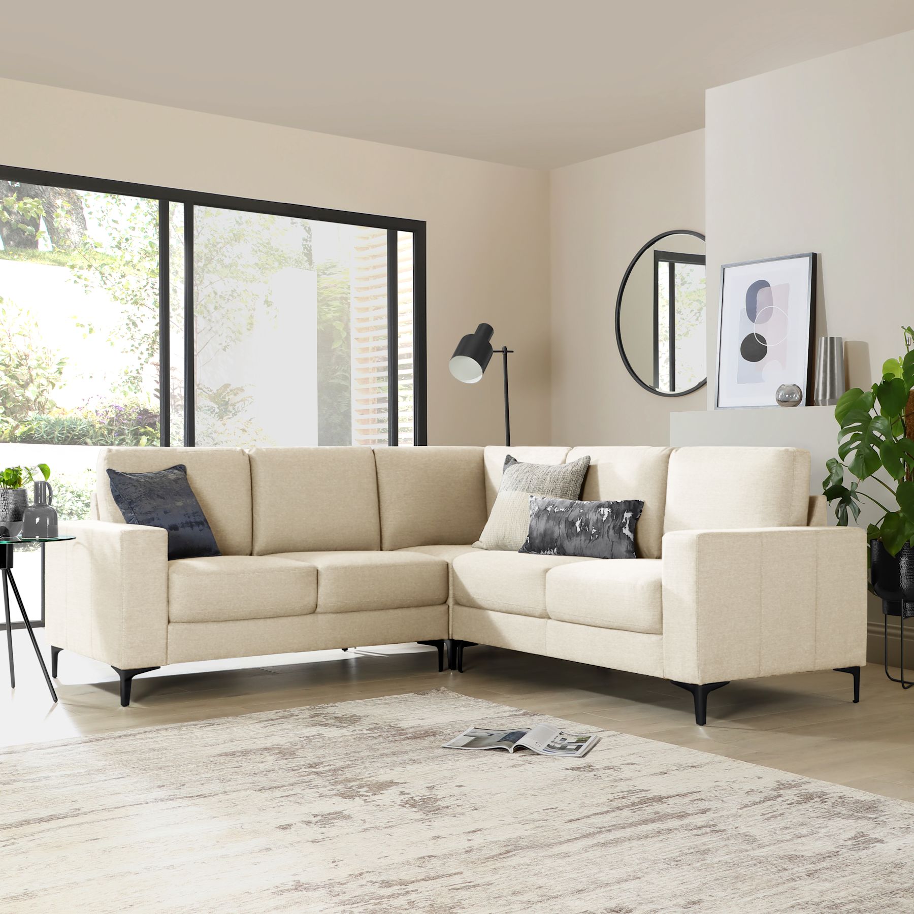 Baltimore Corner Sofa, Ivory Classic Plush Fabric Only £999.99 ...
