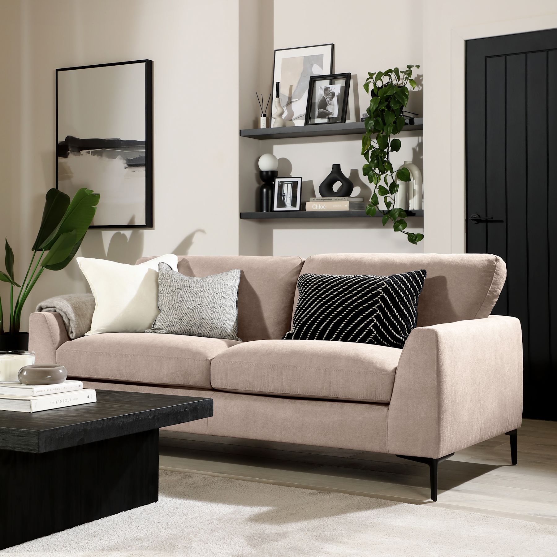 Lexi 3+2 Seater Sofa Set, Beige House Plush Fabric Only £899.98 ...