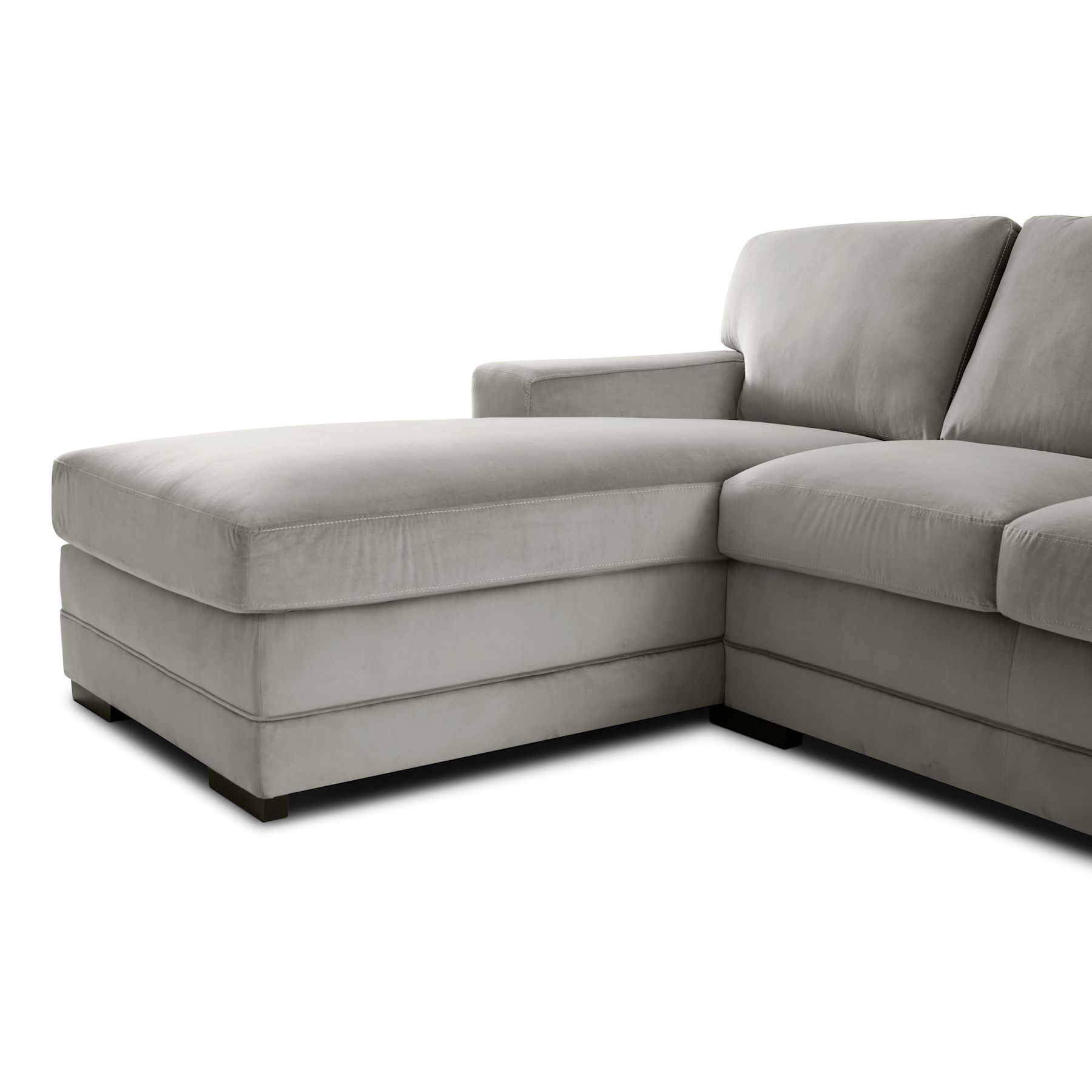 Manhattan L-shape Corner Sofa, Left-hand Facing, Grey House Velvet Only ...