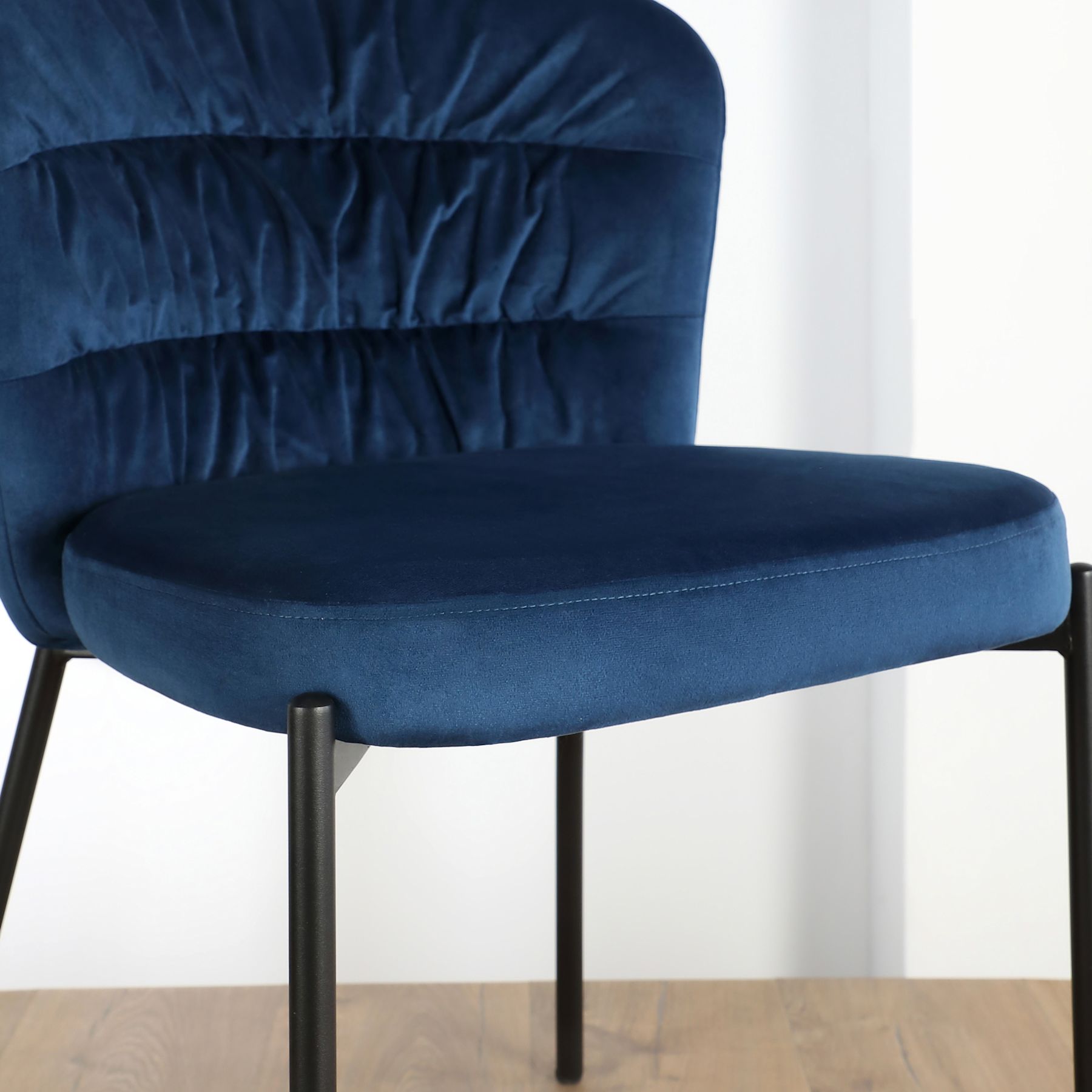 Orbit Round Dining Table & 2 Gianna Chairs, White Marble Effect & Black ...