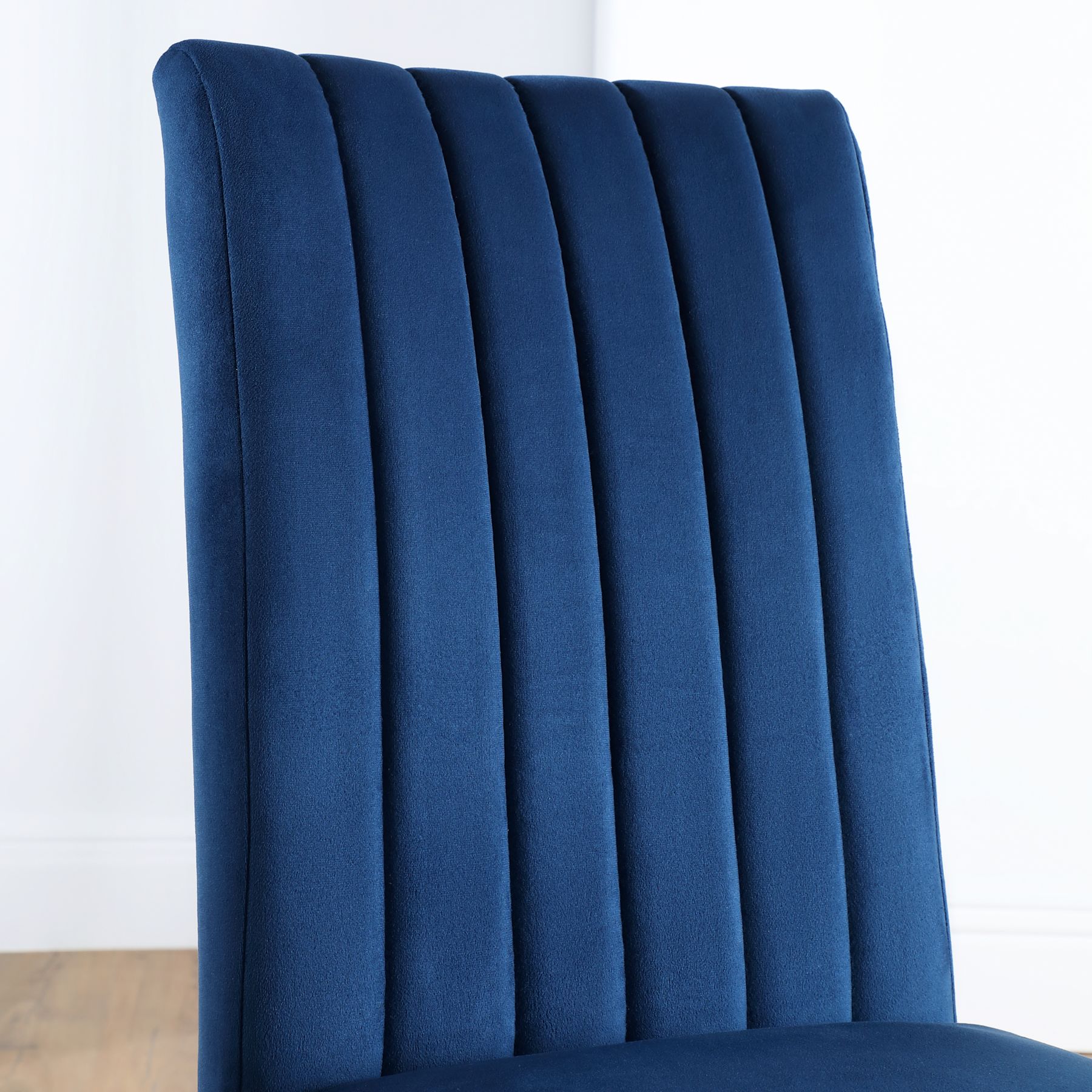 Salisbury Dining Chair, Blue Classic Velvet & Natural Oak Finished ...