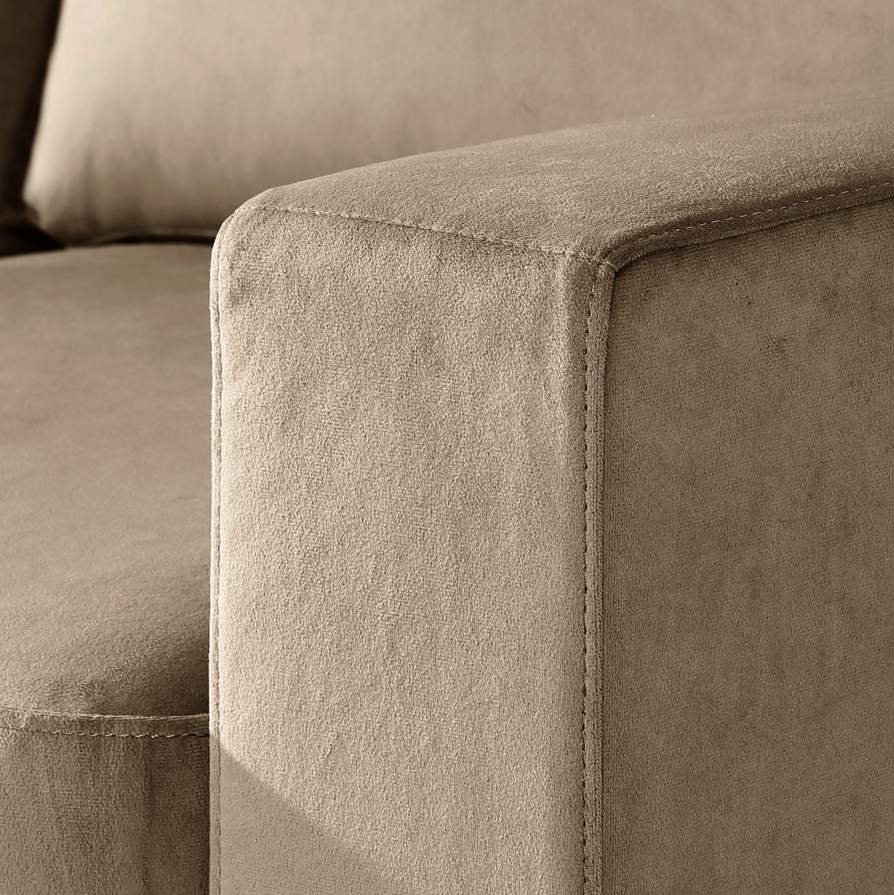 Baltimore Corner Sofa, Beige Classic Velvet Only £899.99 | Furniture ...