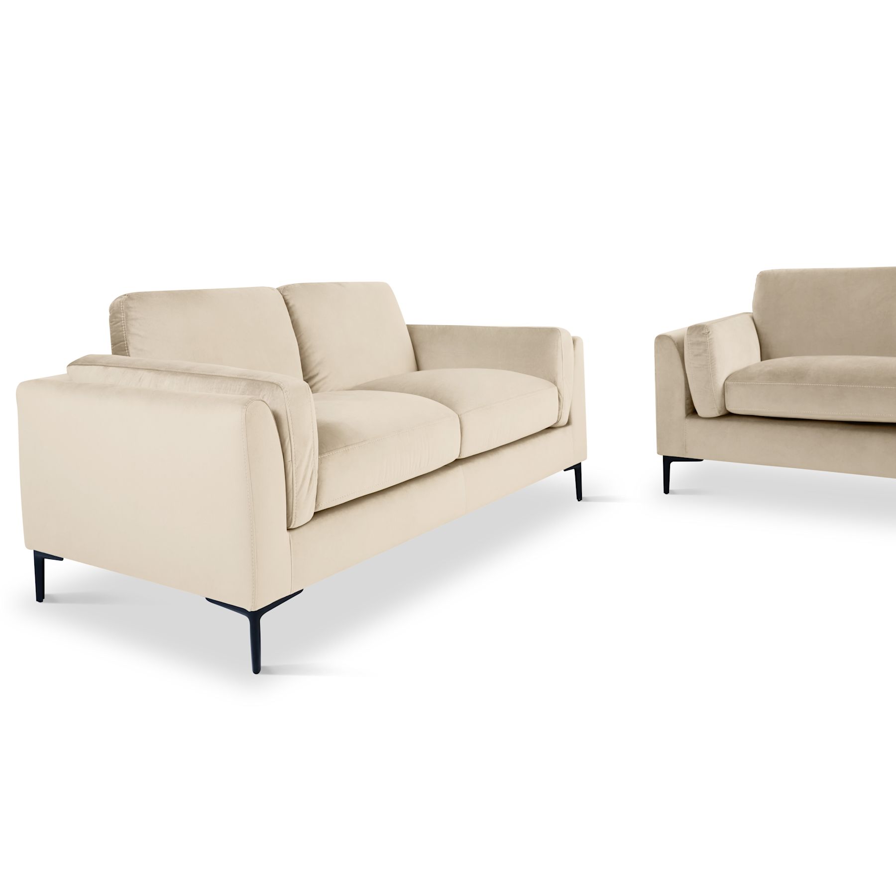 Lucia 2 Seater Sofa, Champagne House Velvet Only £499.99 | Furniture ...