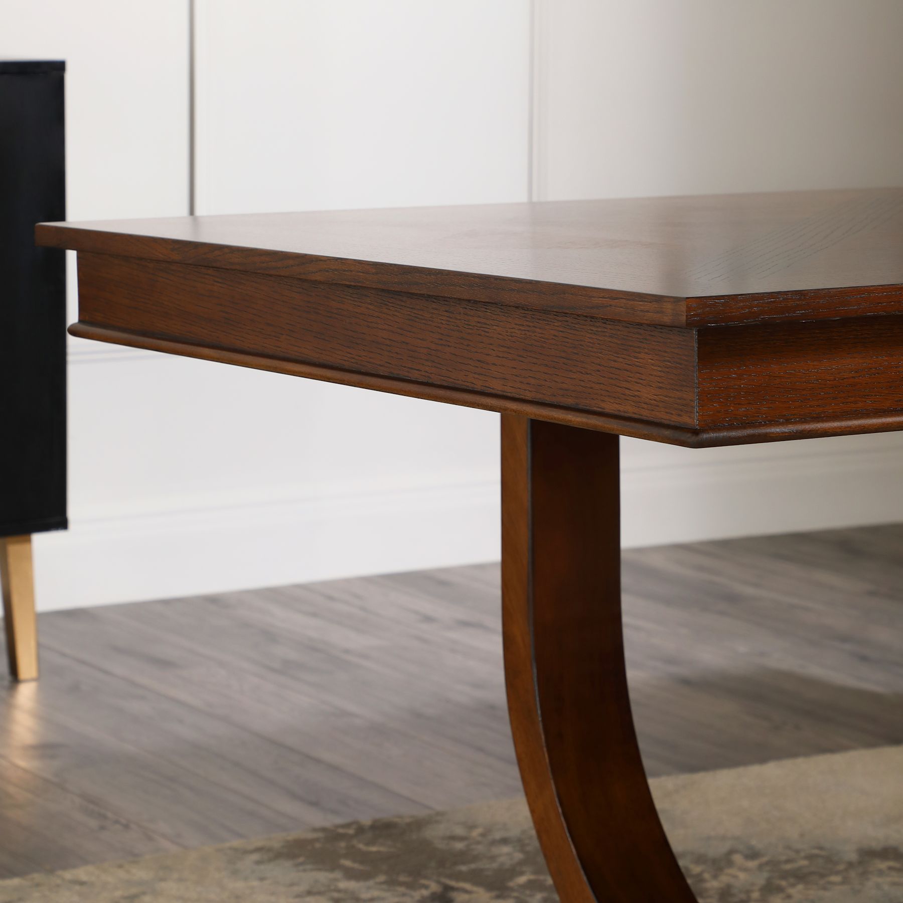 Pavilion Extending Dining Table & 8 Duke Chairs, Dark Oak Veneer ...