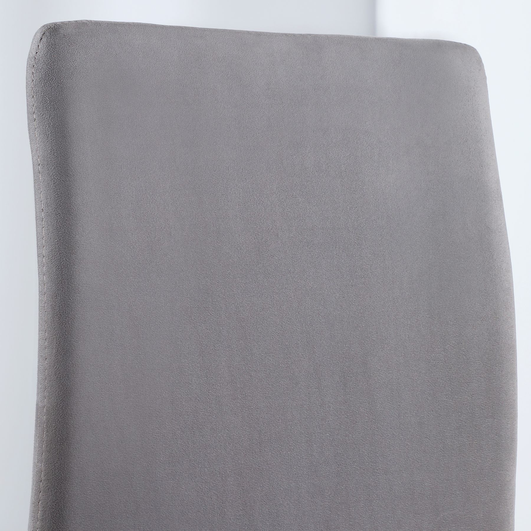Perth Dining Chair, Grey Classic Velvet & Chrome Only £69.99 ...