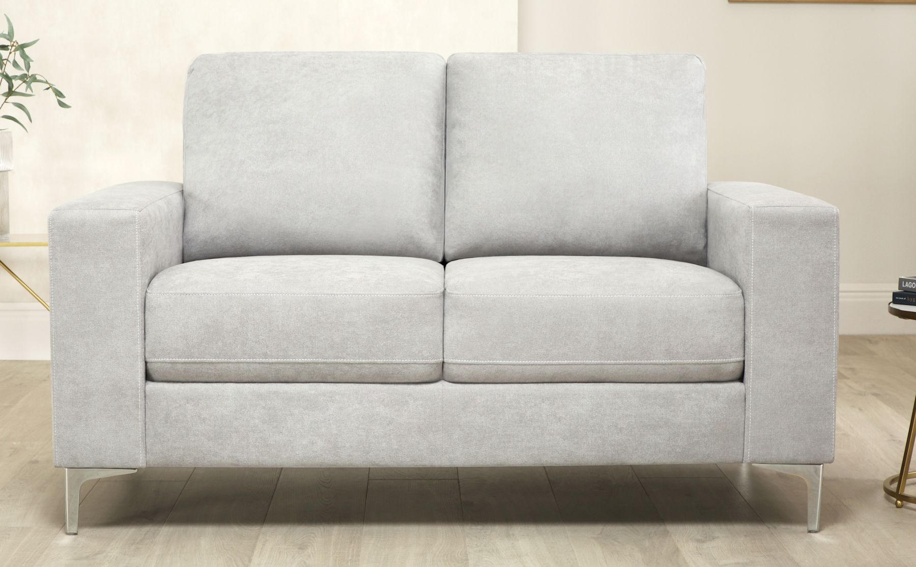 Baltimore 2 Seater Sofa, Dove Grey Classic Plush Fabric Only £449.99 ...