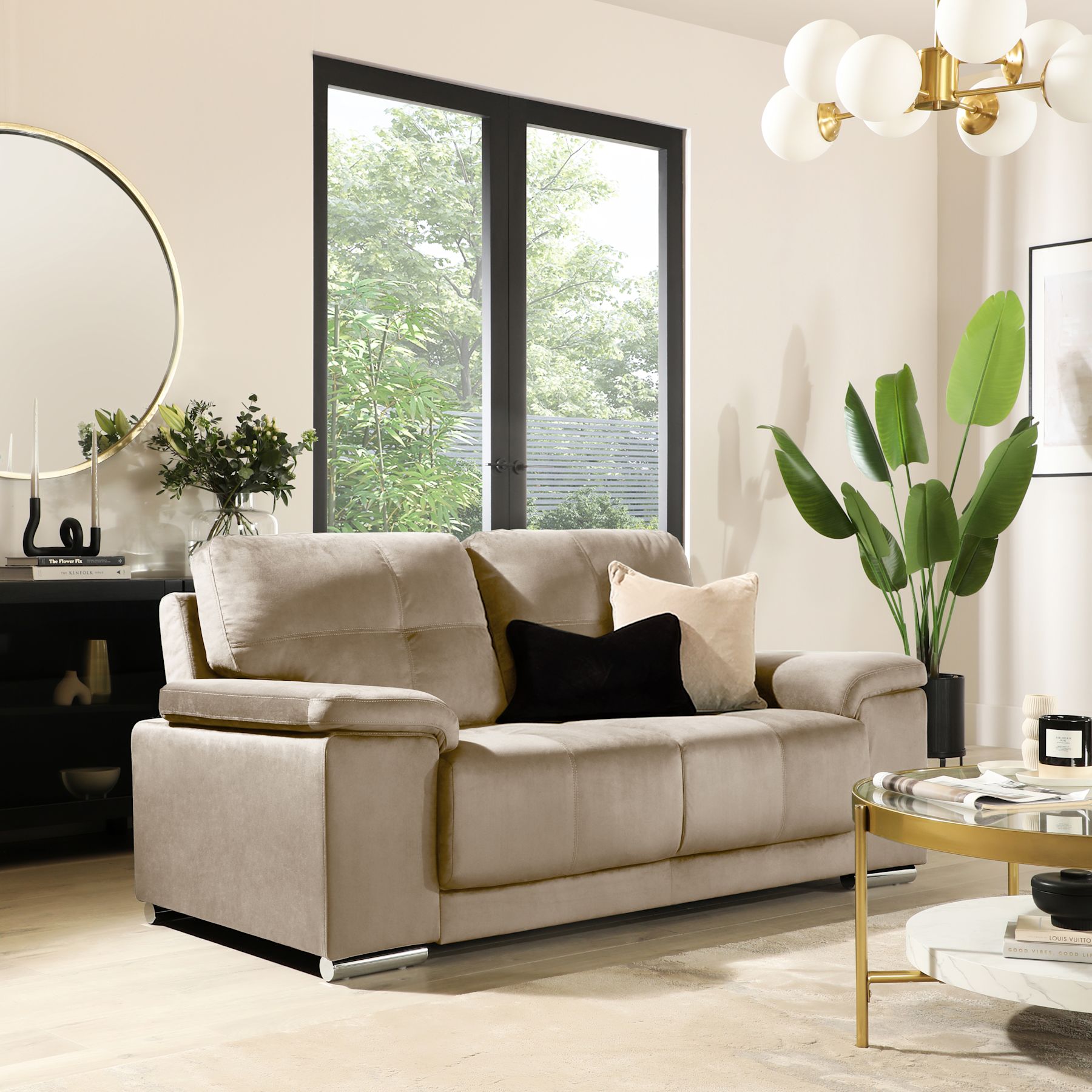 Kansas 3+2 Seater Sofa Set, Champagne Classic Velvet Only £999.98 ...
