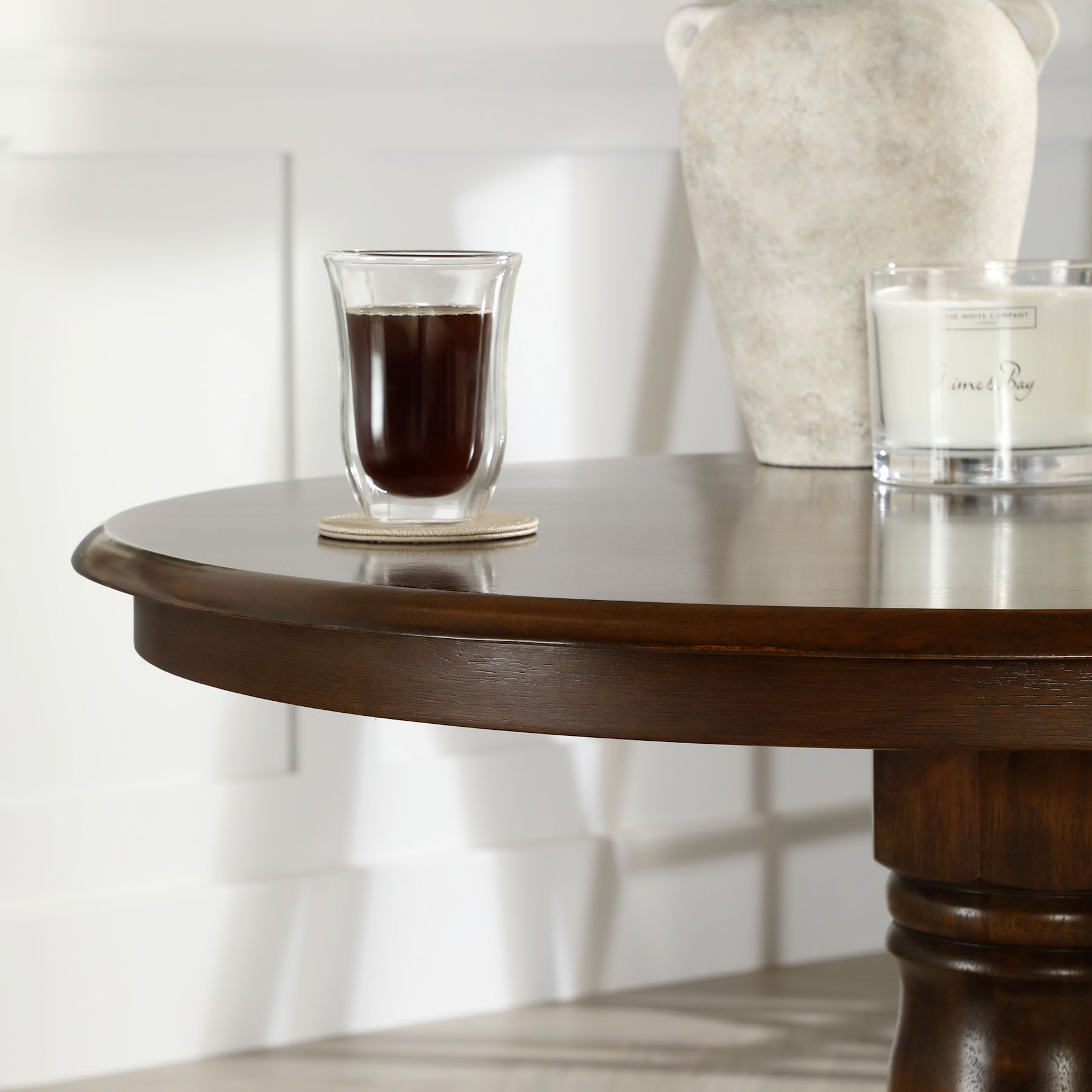 Kingston Round Dining Table, 90cm, Dark Solid Hardwood Only £199.99 ...