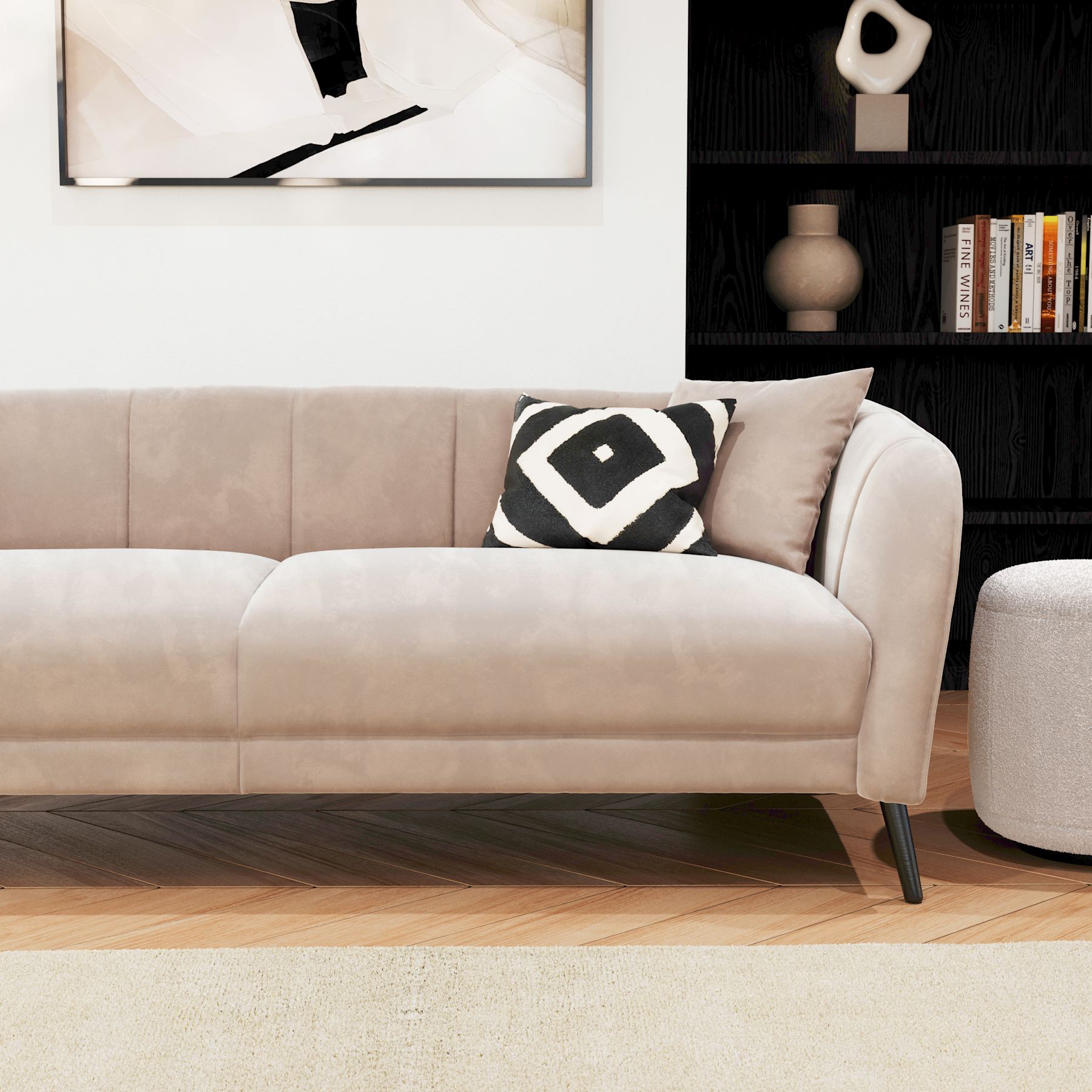 Loren 3 Seater Sofa, Champagne Classic Velvet Only £449.99 | Furniture ...
