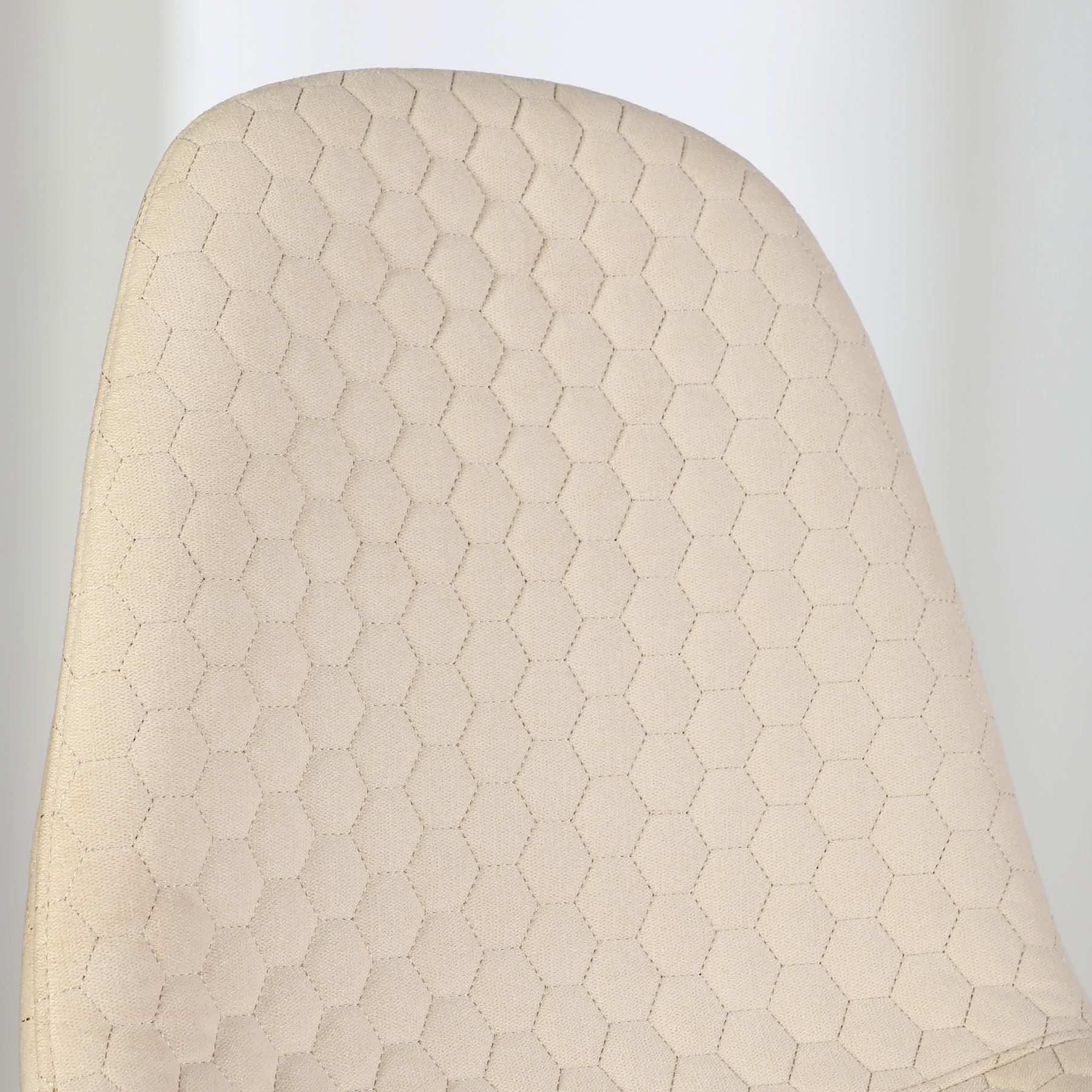 Brooklyn Honeycomb Dining Chair, Ivory Classic Plush Fabric & Black ...
