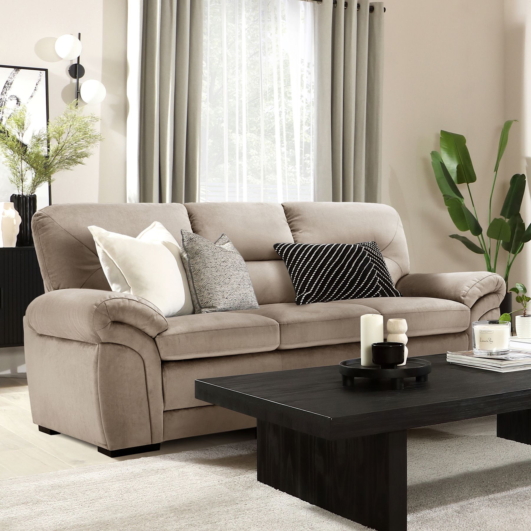 Bromley 3+2 Seater Sofa Set, Champagne Classic Velvet Only £999.98 ...