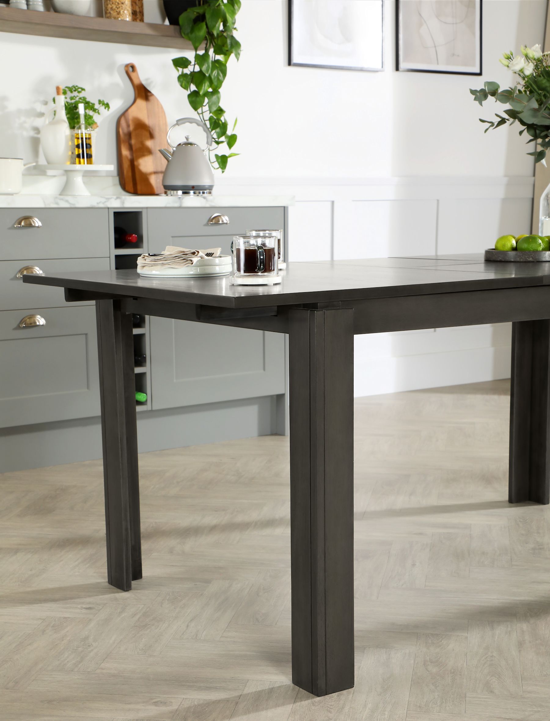 Bali Extending Dining Table, 150-180cm, Grey Solid Hardwood Only £369.99 | Furniture & Choice