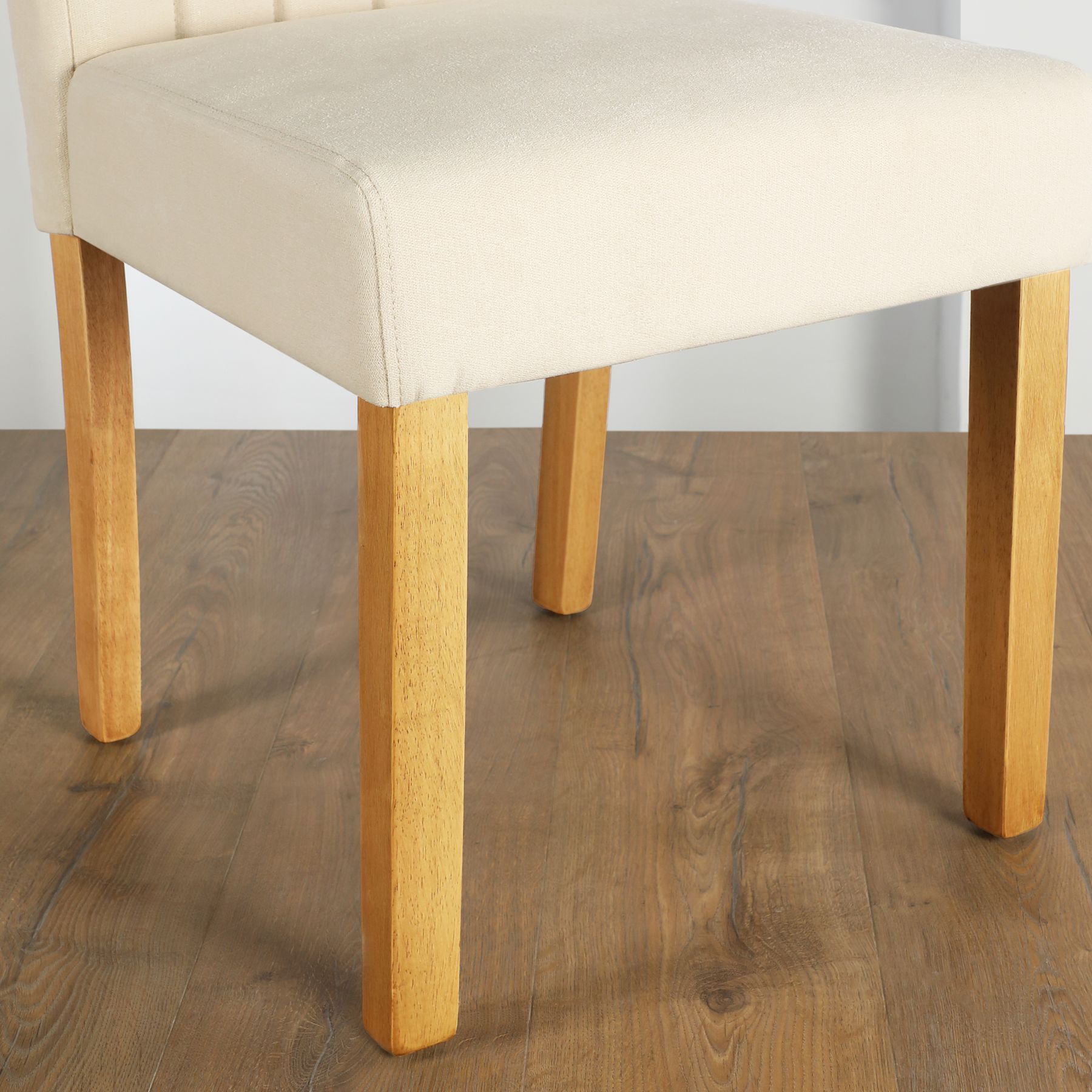 Salisbury Dining Chair, Ivory Classic Plush Fabric & Natural Oak ...