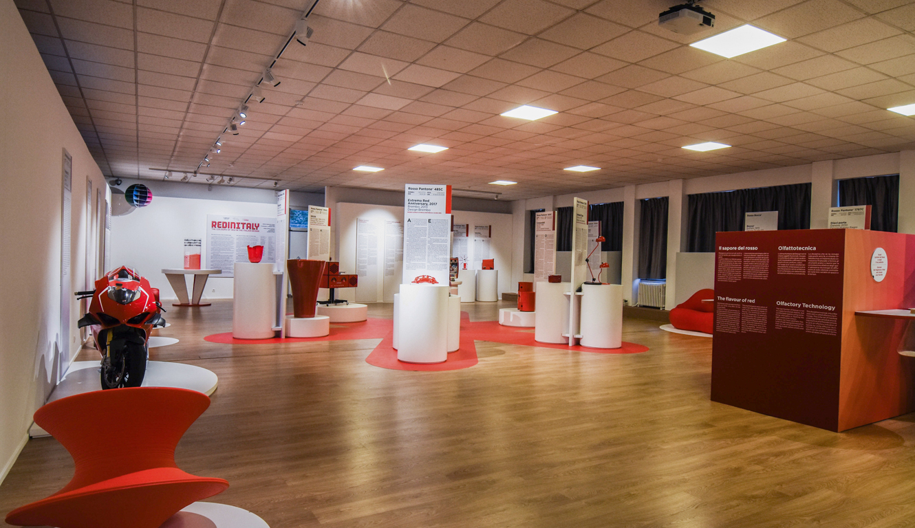 The Panigale V4R on display at the exhibition “Red in Italy. The ...