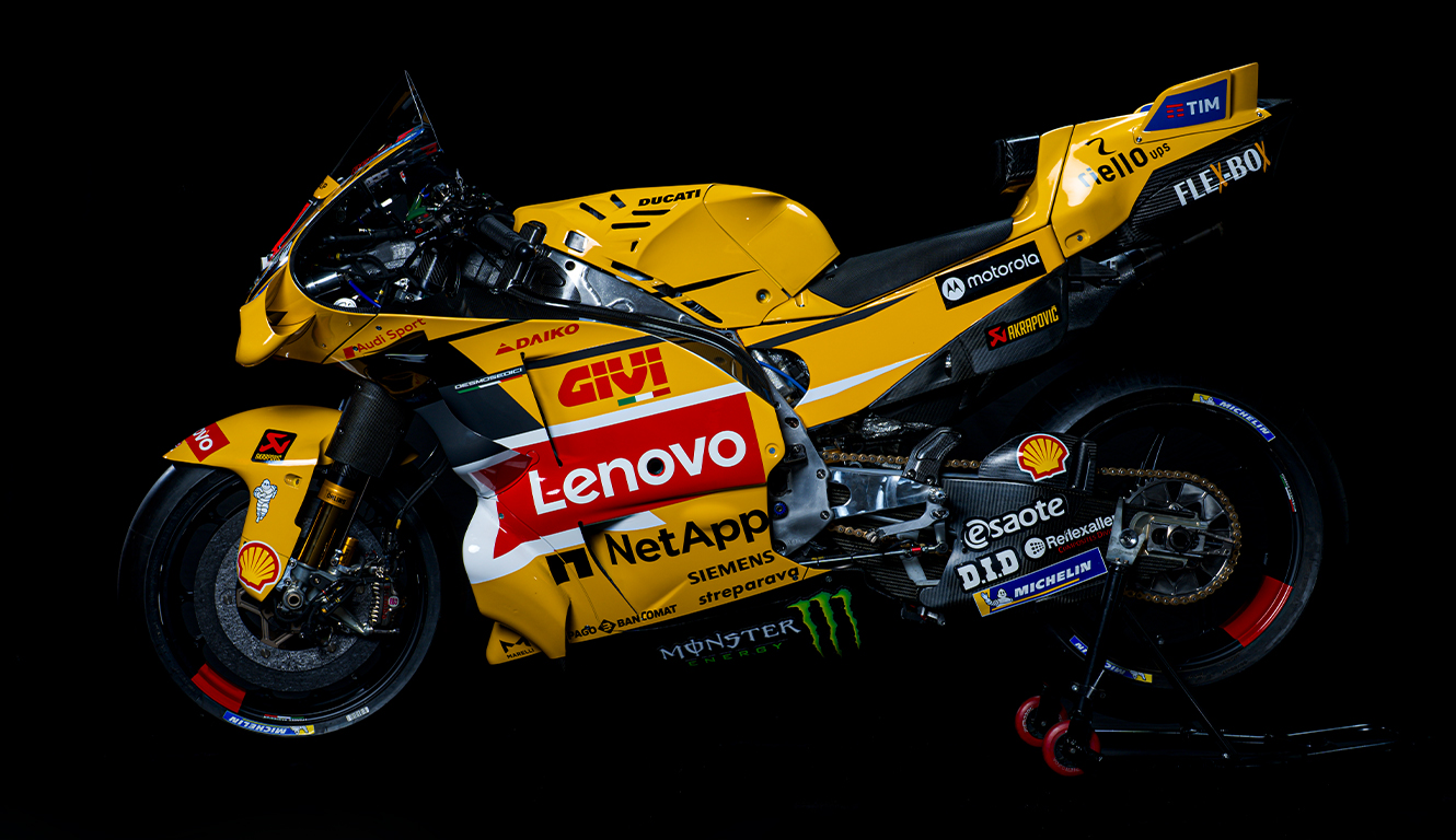 The Ducati Lenovo Team and the World Champion Francesco Bagnaia in ...