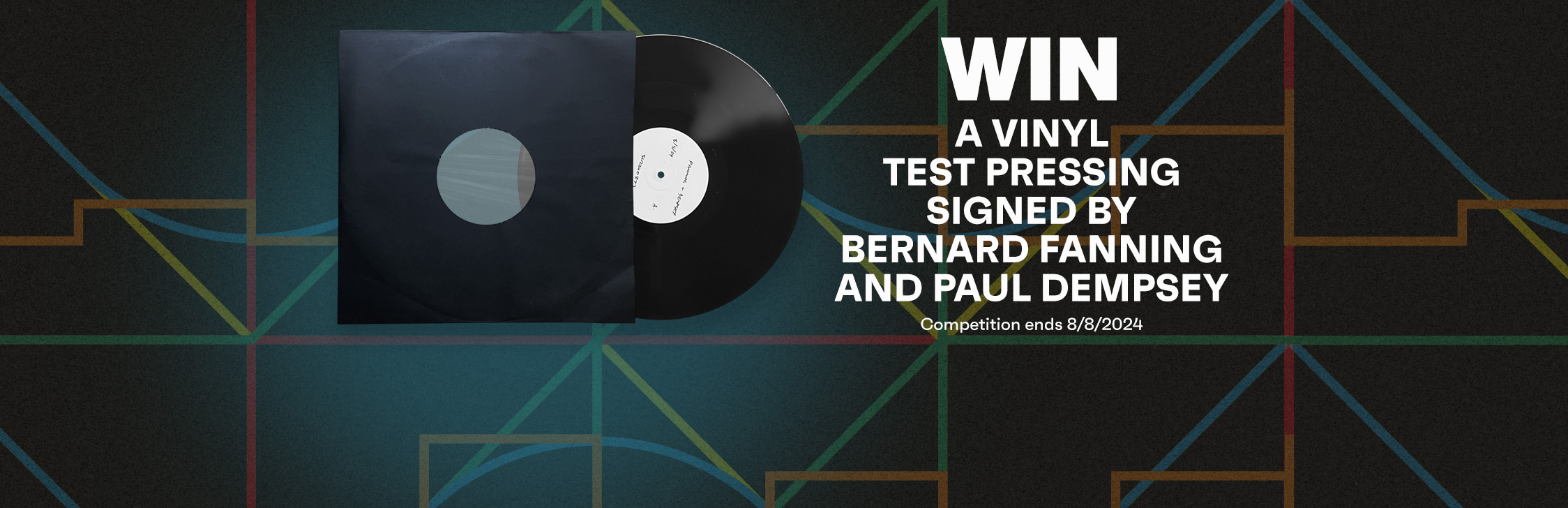 Win a vinyl test pressing signed by Bernard Fanning & Paul Dempsey ...