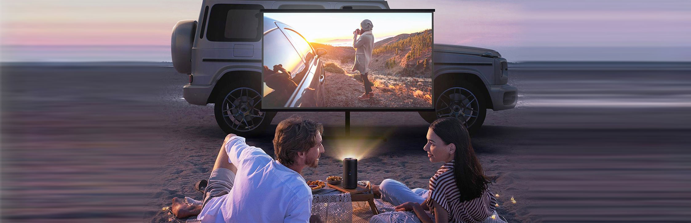 Enjoy a big screen experience anywhere with a portable projector - JB Hi-Fi