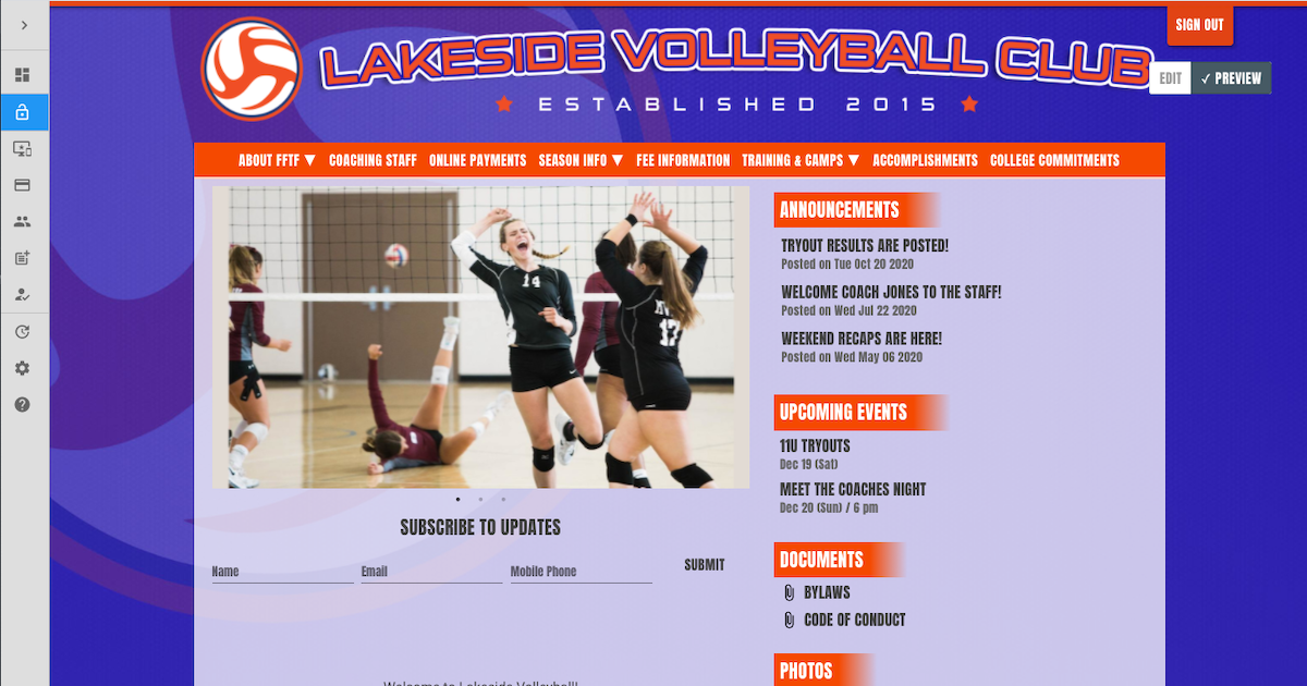 How to Build a Club Volleyball Website | Jersey Watch