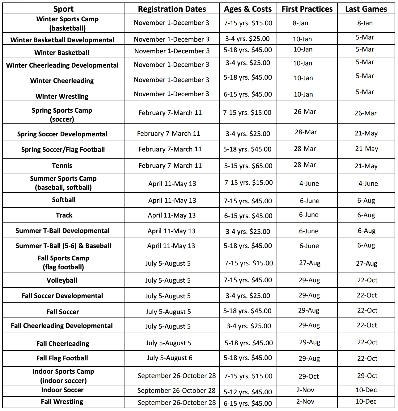 How to Create a Youth Sports Calendar (+ Examples) | Jersey Watch